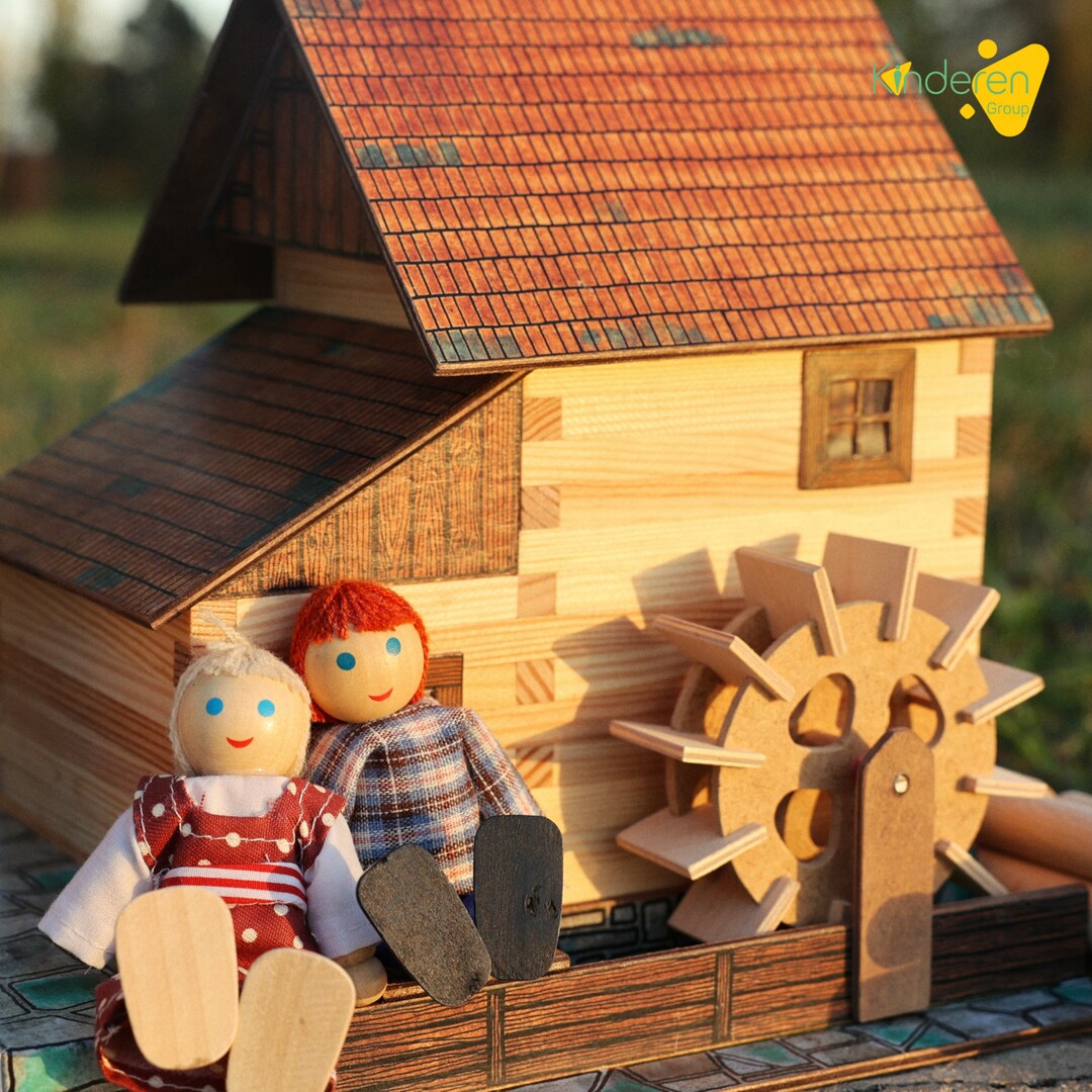 Building Kit, Wooden Toy, Building Toys, Wooden Builder hobby Watermill ...