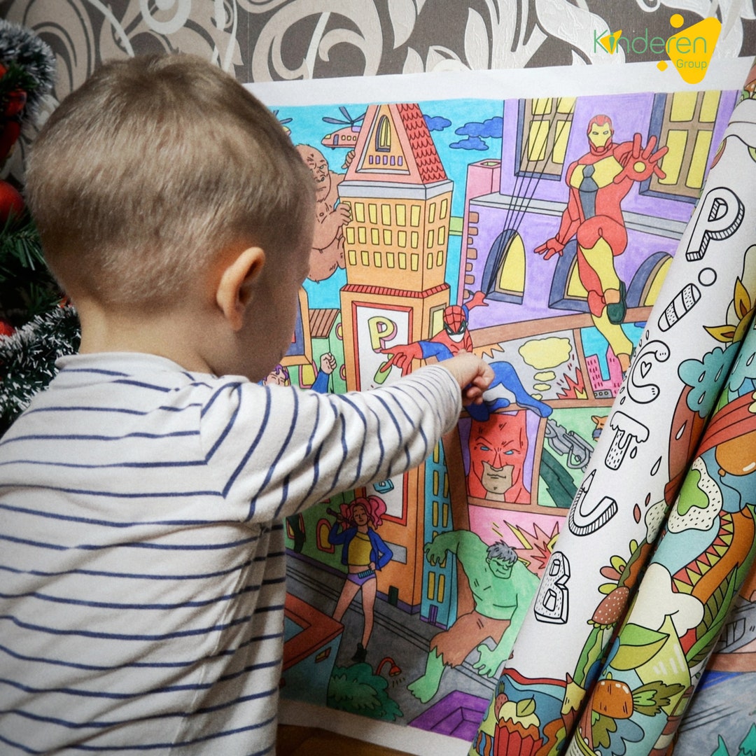 Coloring Pages for Kids, Giant Coloring, Pictub Fairy Tales Superheroes ...