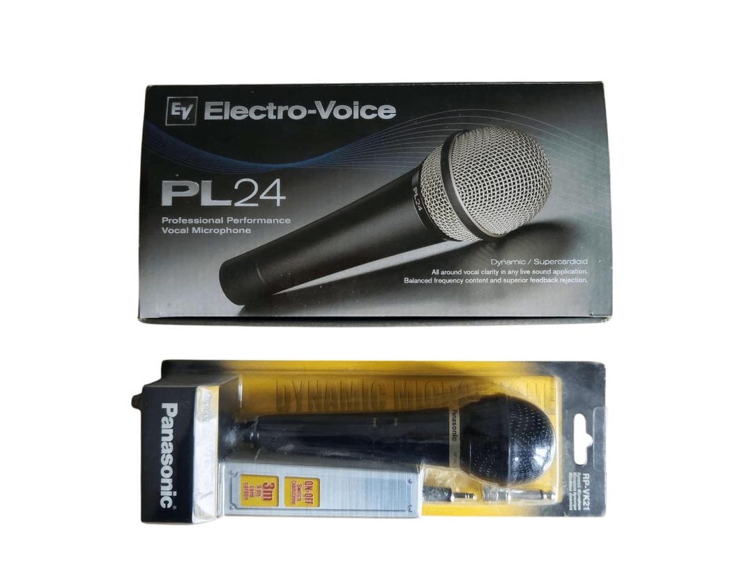 Electro-voice PL24 & Panasonic RP-VK21 Dynamic Microphone Set - New - Etsy