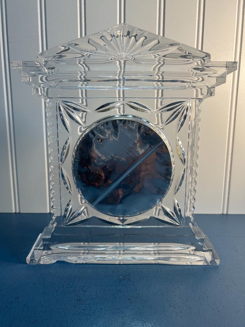Vintage Crystal Quartz Clock by Royal Limited 9 - Etsy