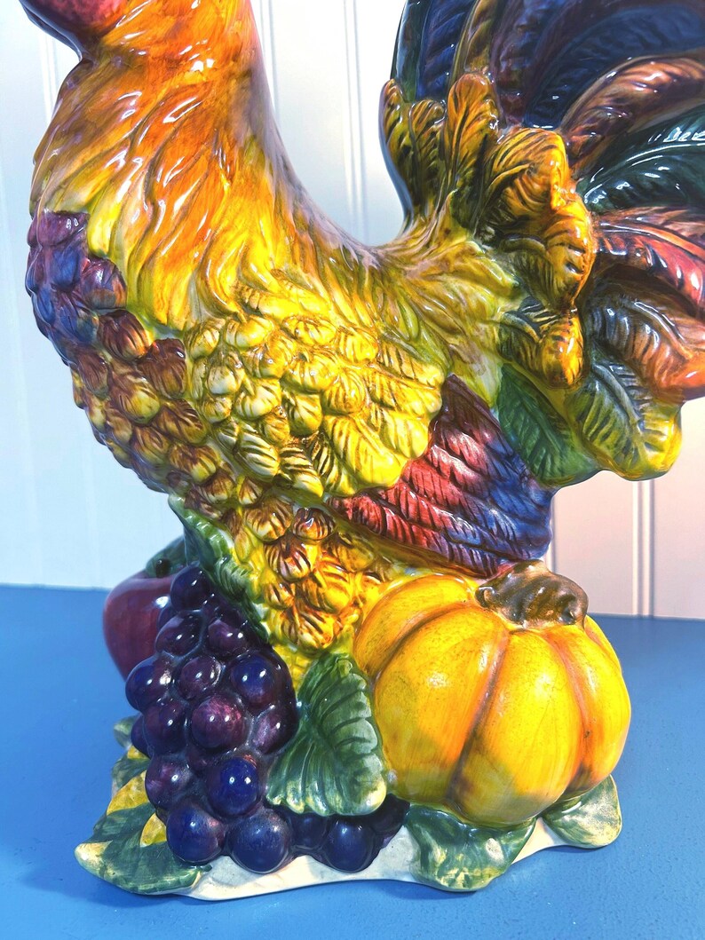 Vintage Signature Home Collection Rooster Statue: Colorful Kitchen ...