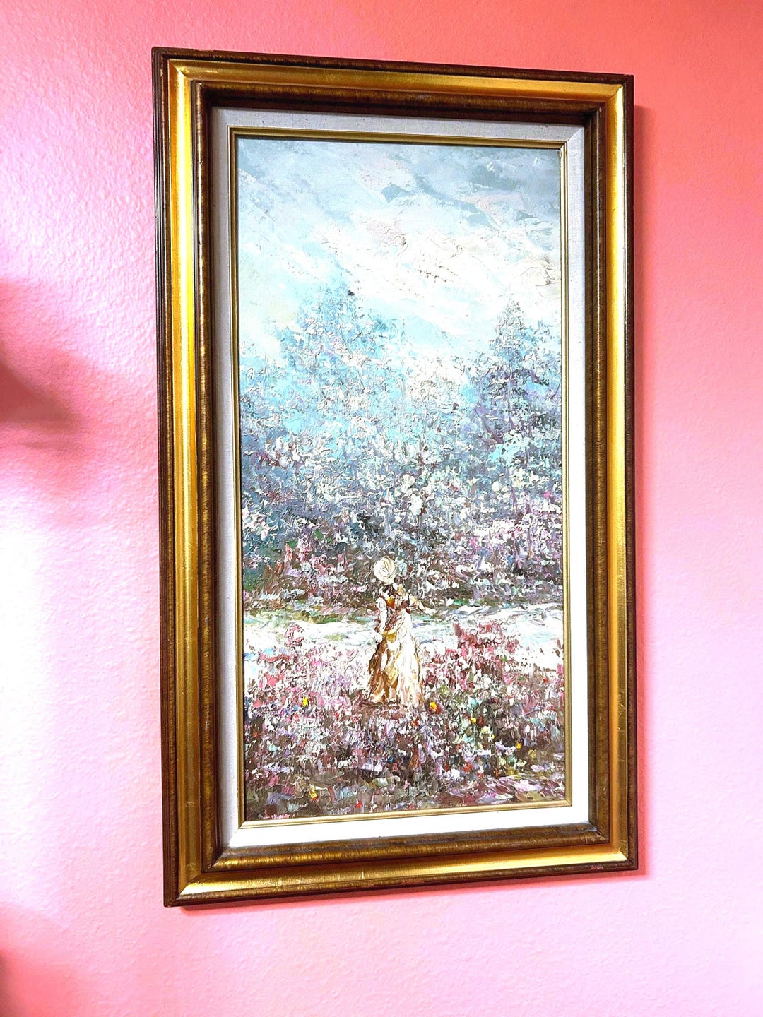 Vintage Marie Chalot Original Oil Painting ~ 12”x 24” - Etsy