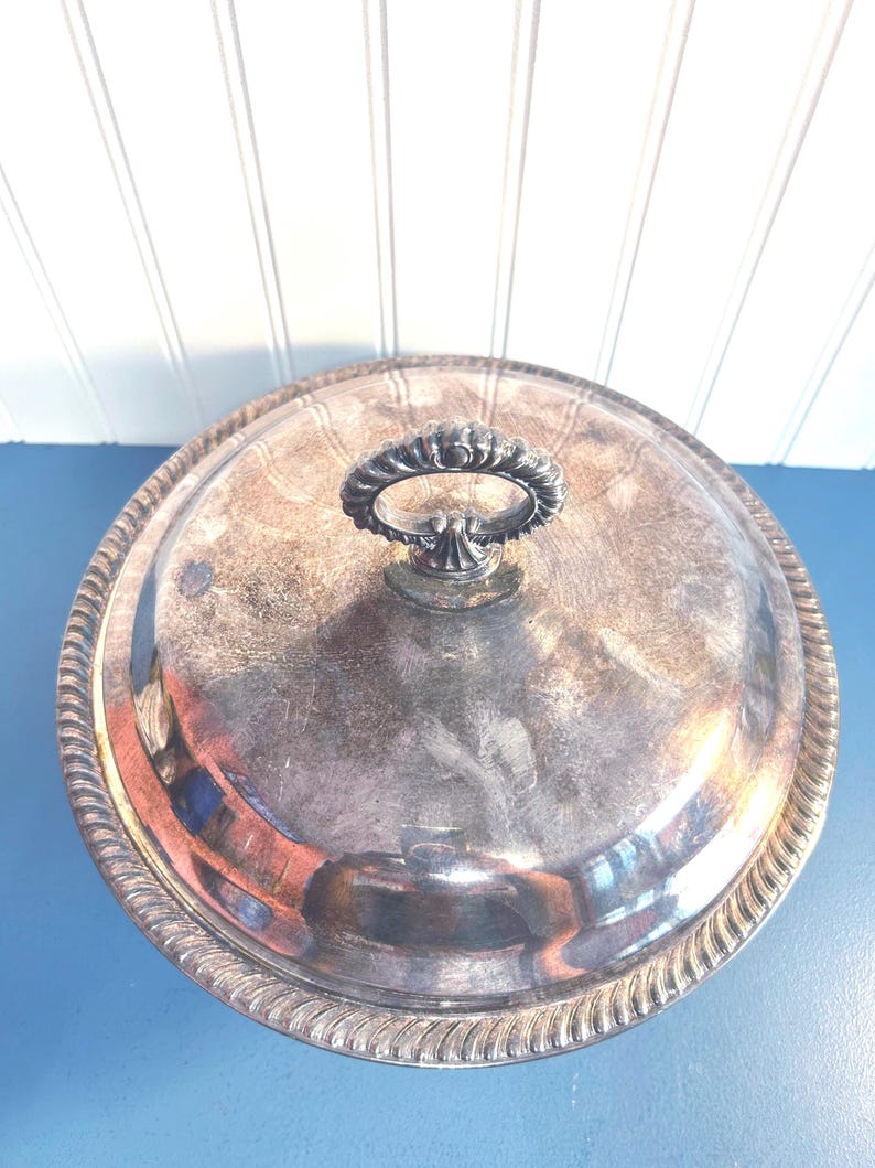 Vintage Silverplate Footed Chafing Dish W/ Lid - Etsy