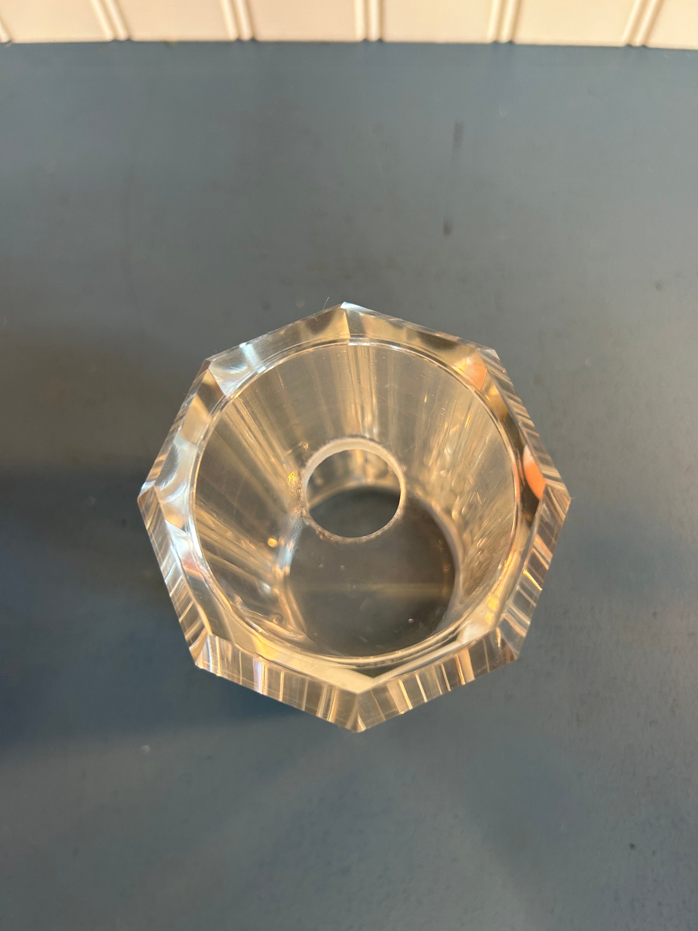 Vintage Crystal Vase Octagonal Prism Shape 5x 2.5 - Etsy