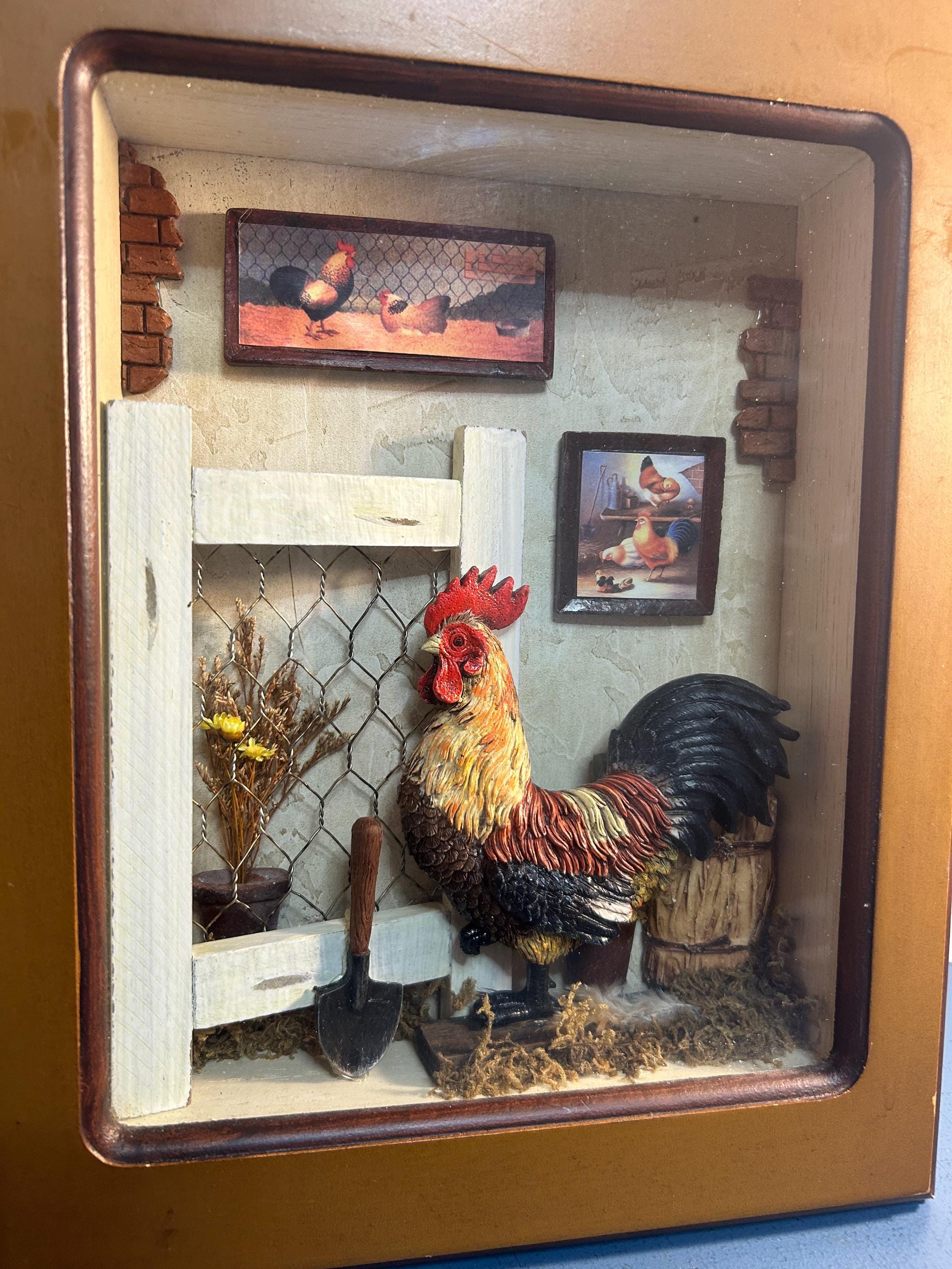 Vintage Rooster Clock ~ 19”x 9.5” - Etsy