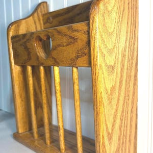 Vintage Solid Wood Wall Magazine Rack W/ Heart Cut Out ~ 12.5” - Etsy