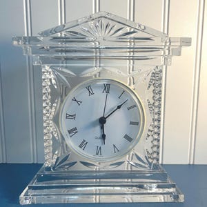 Vintage Crystal Quartz Clock by Royal Limited 9 - Etsy