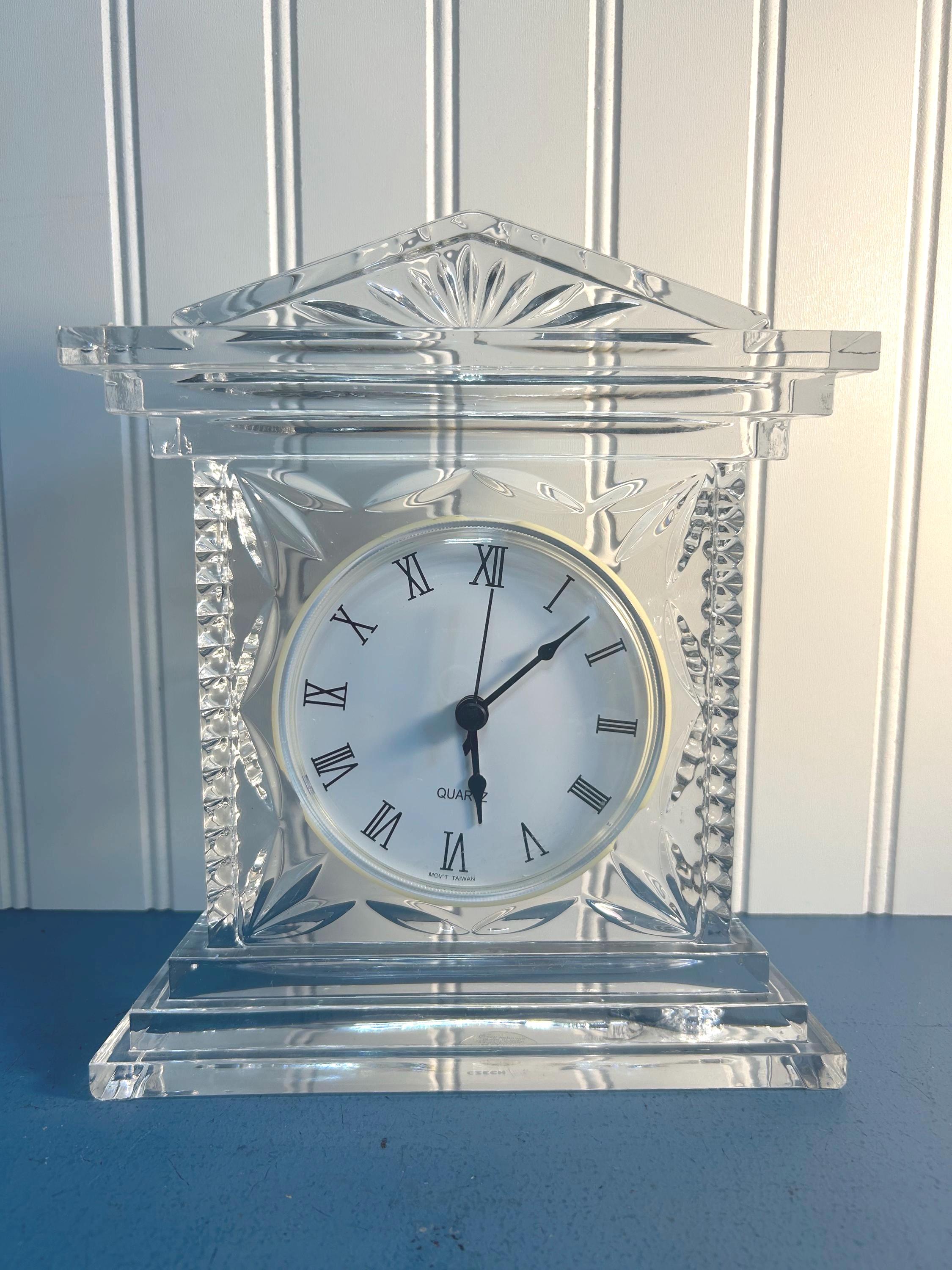 Vintage Crystal Quartz Clock by Royal Limited 9 - Etsy