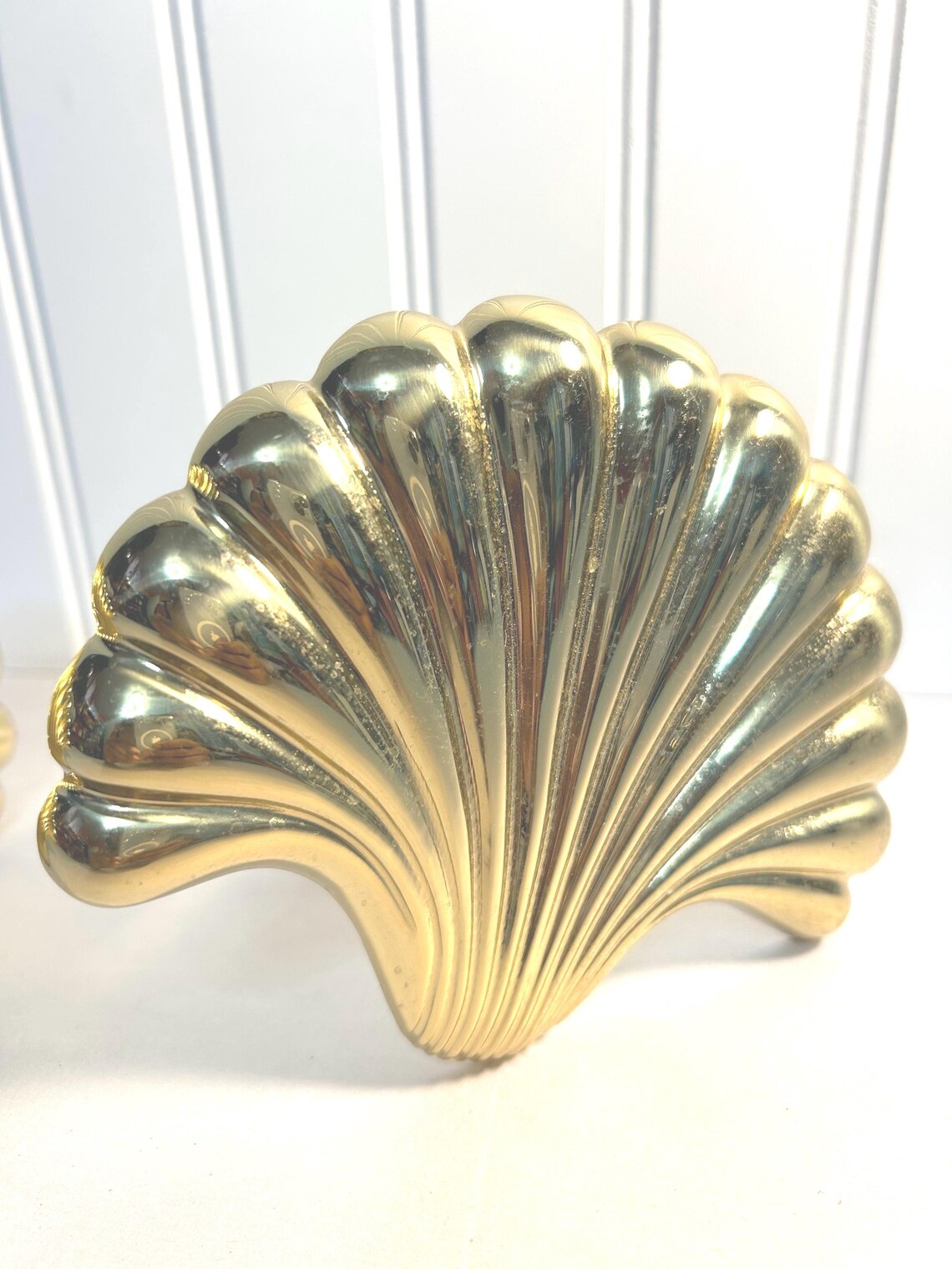 Vintage Brass Shell Drapery Tiebacks Set of 2 - Etsy