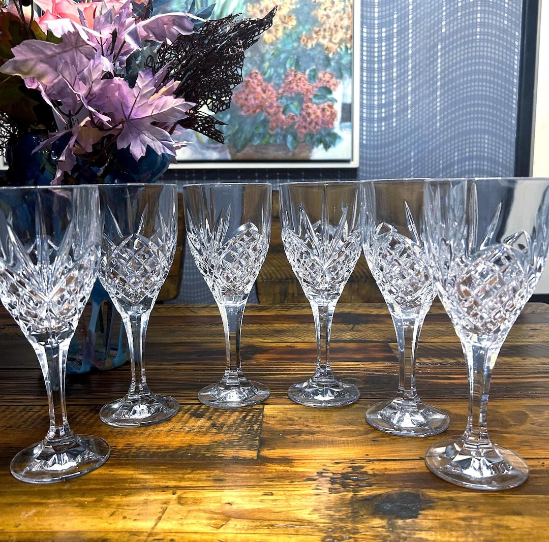 Vintage Shannon Crystal by Godinger Glasses ~ Set of (6) - Etsy
