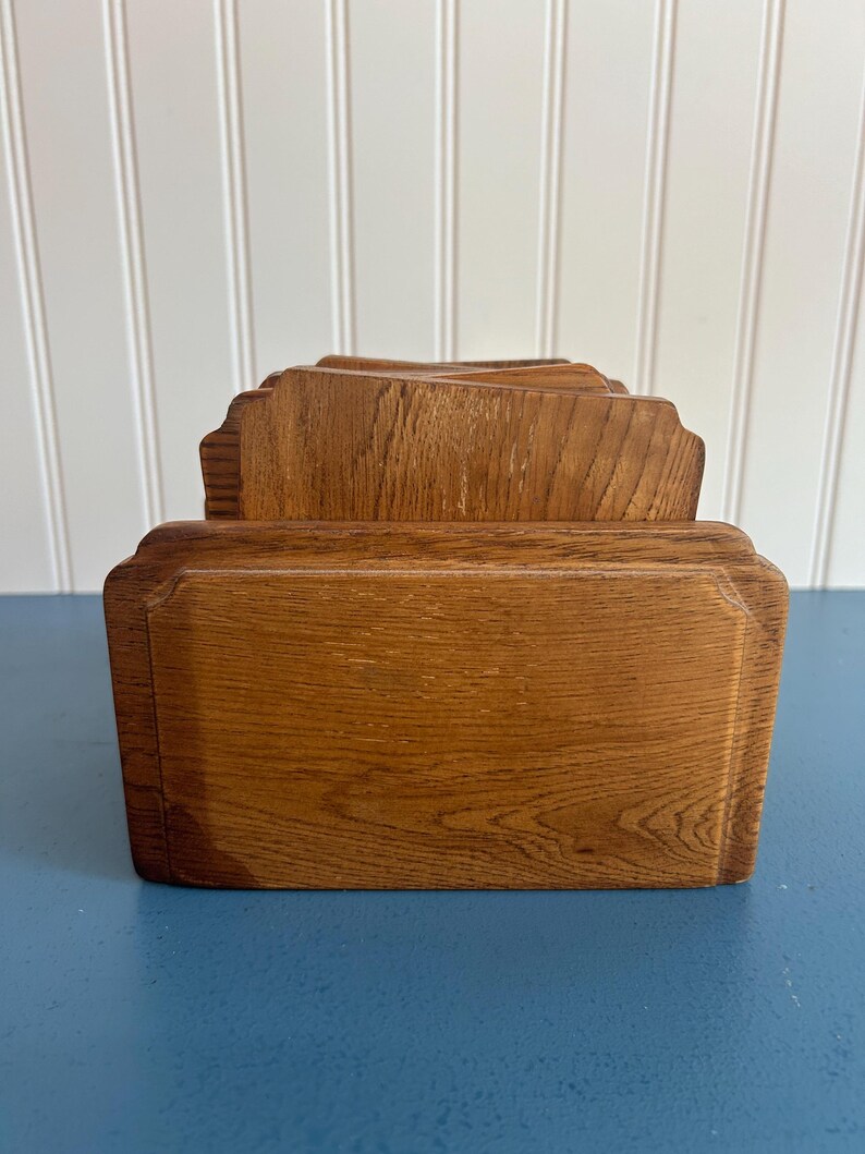 Vintage LARGE Wood & Cork Coasters W/ Caddy 6.5x 5 Set of 7 - Etsy