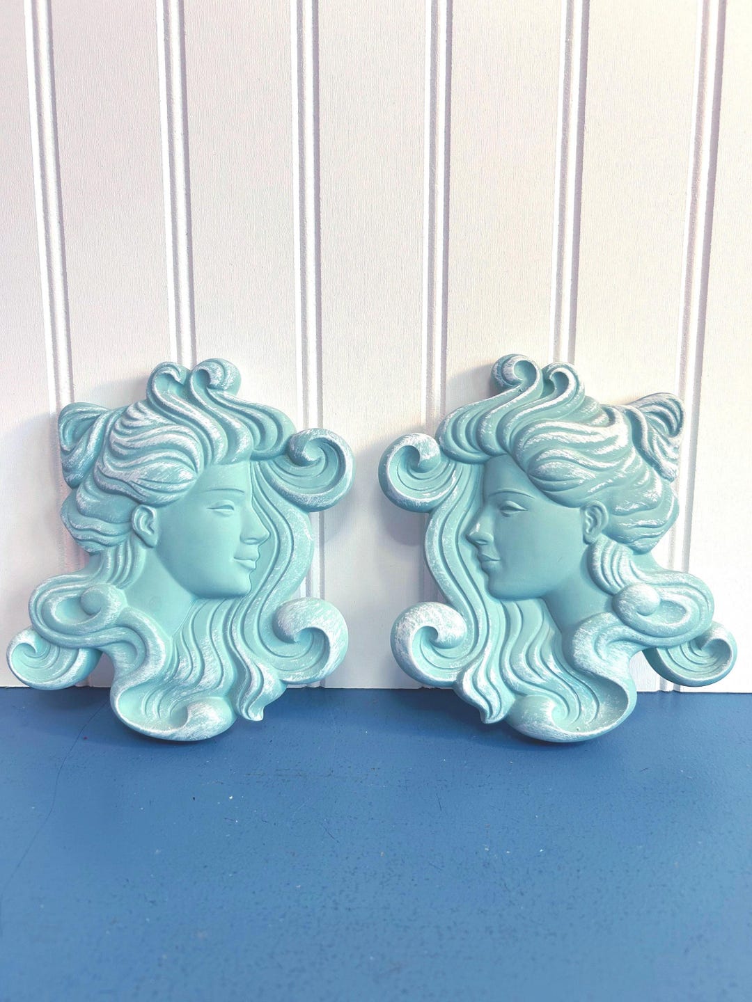 Vintage Miller Studio Chalkware Cameo 1989 Wall Art Plaques Set of 2 - Etsy