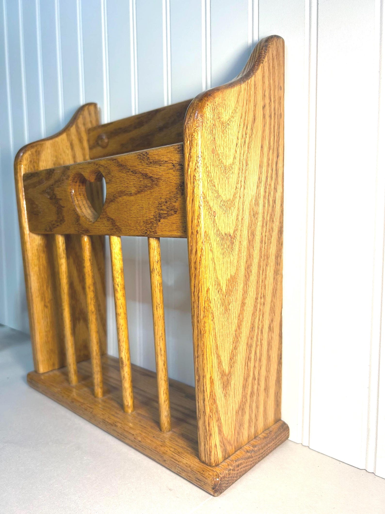 Vintage Wooden Wall Magazine Rack W/ Heart Cut Out 12.5 - Etsy