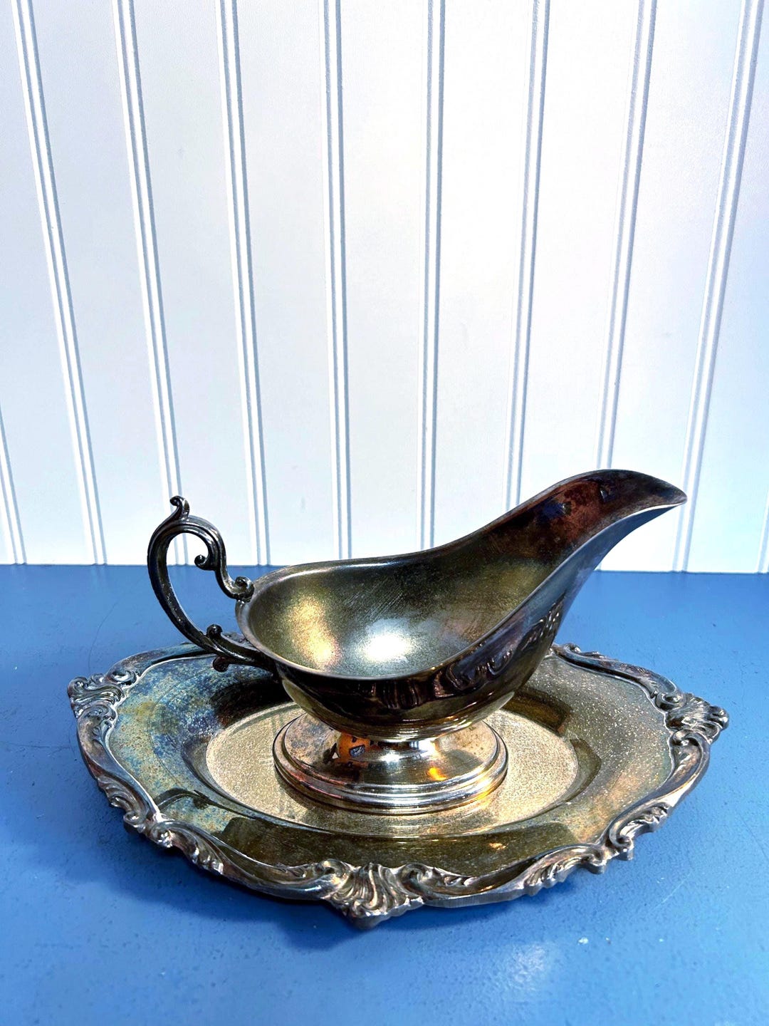 Vintage Silverplate Gravy Dish & Underplate~ 2 Pc. Set - Etsy