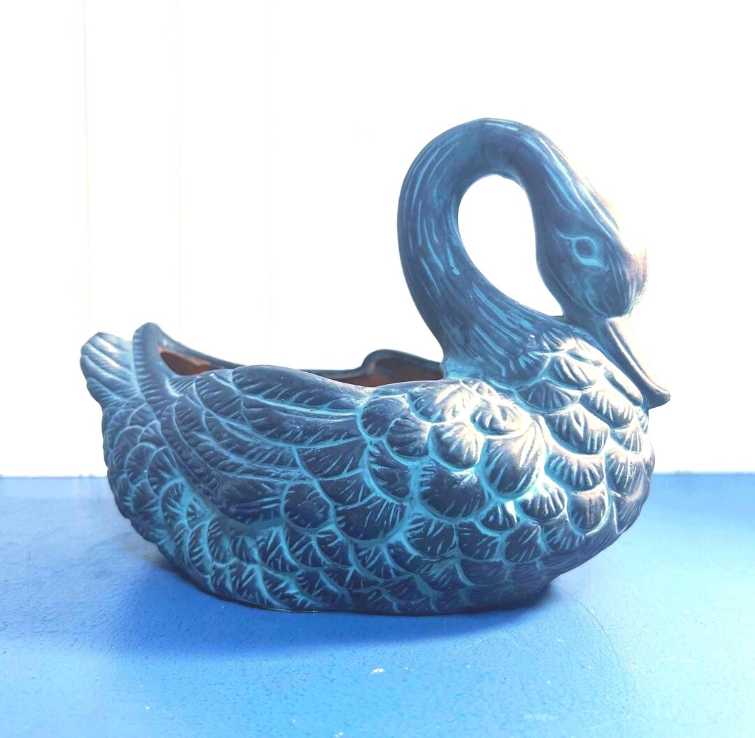 Vintage Terracotta Swan / Planter ~ Made in Taiwan ~ 10” - Etsy