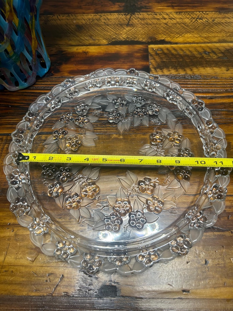 Vintage Mikasa Cake Plate, Embossed Berries and Leaves ~ 13” Outside ...