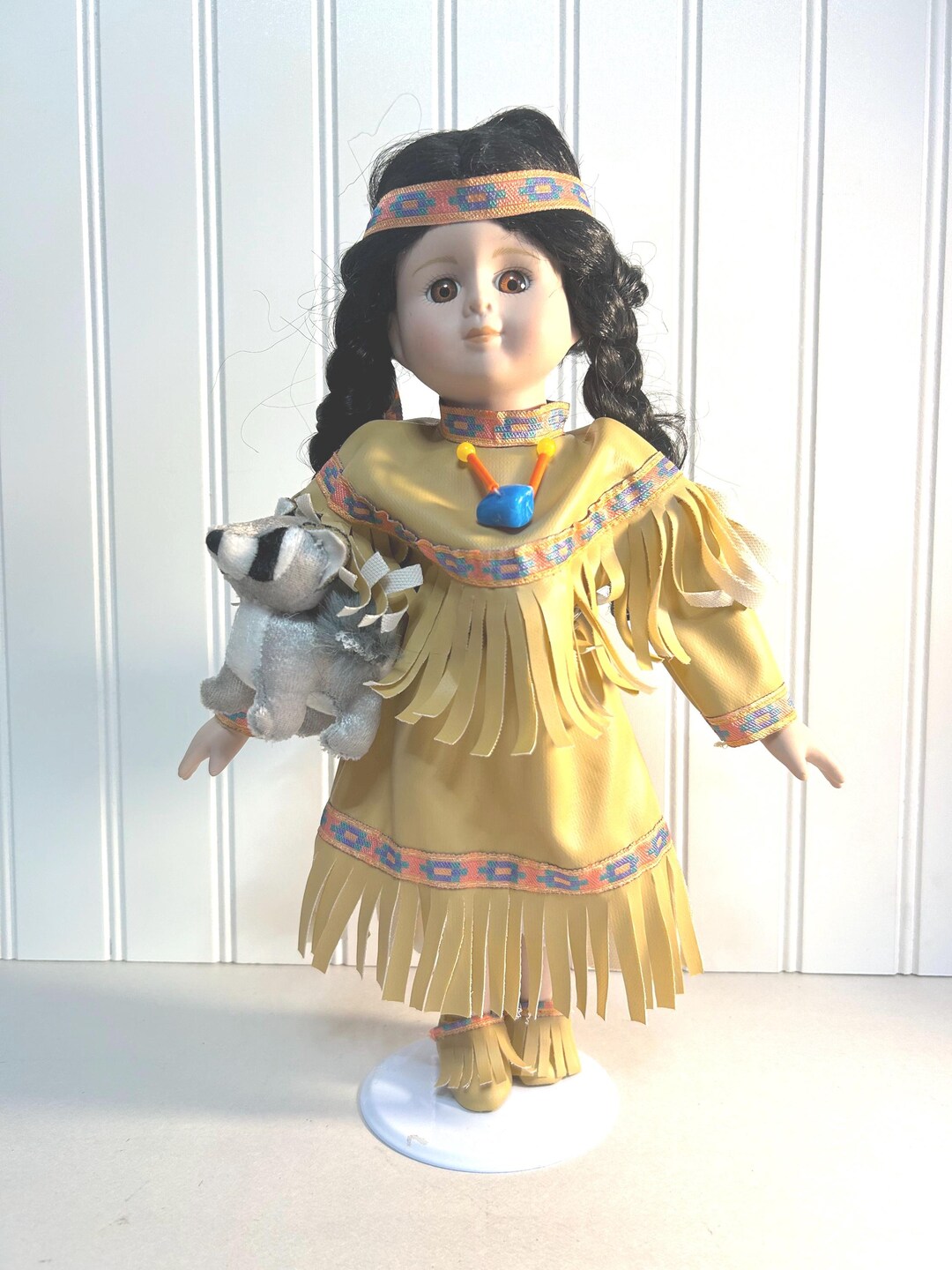 Vintage Native Porcelain 1991 Doll ~ 13” - Etsy