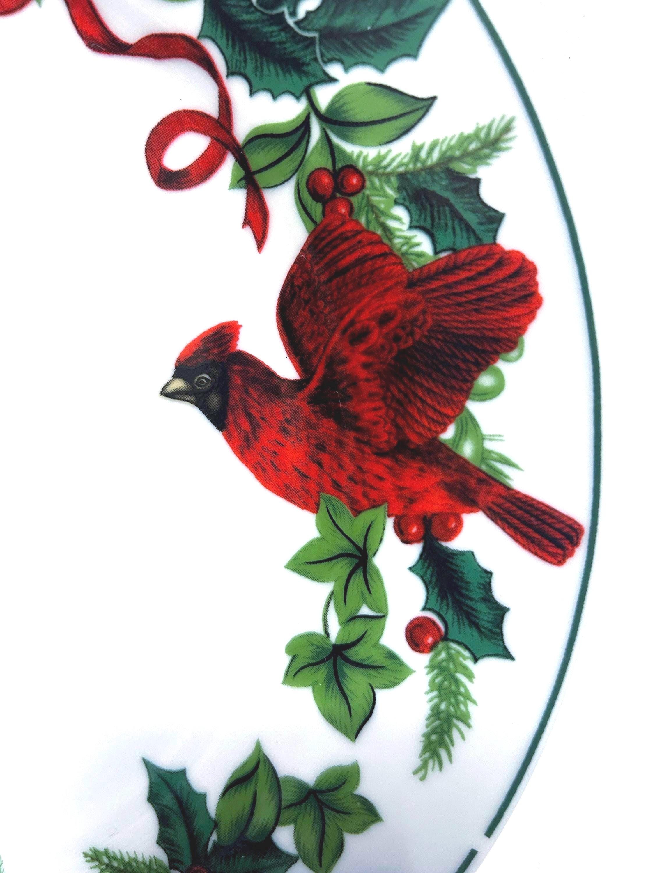 Vintage Christmas Cardinal Bird Plates 10 3 Pcs - Etsy