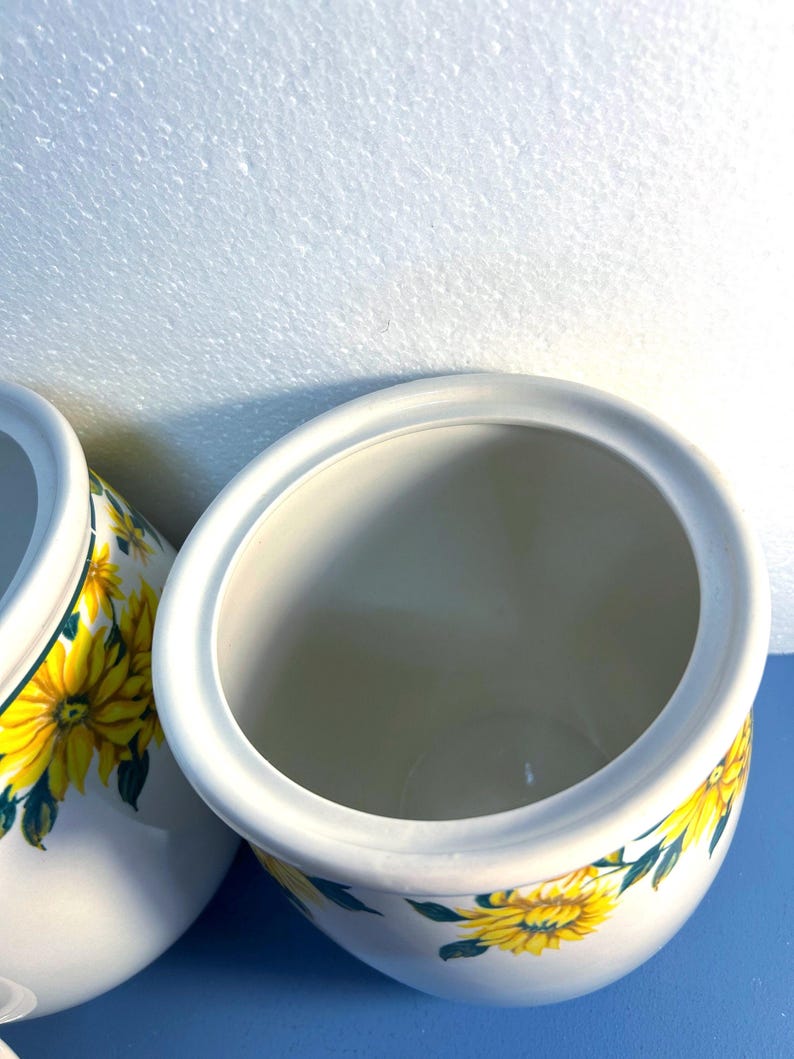 Vintage Sunflower Canister by Thomson Pottery~ Set of (2) - Etsy