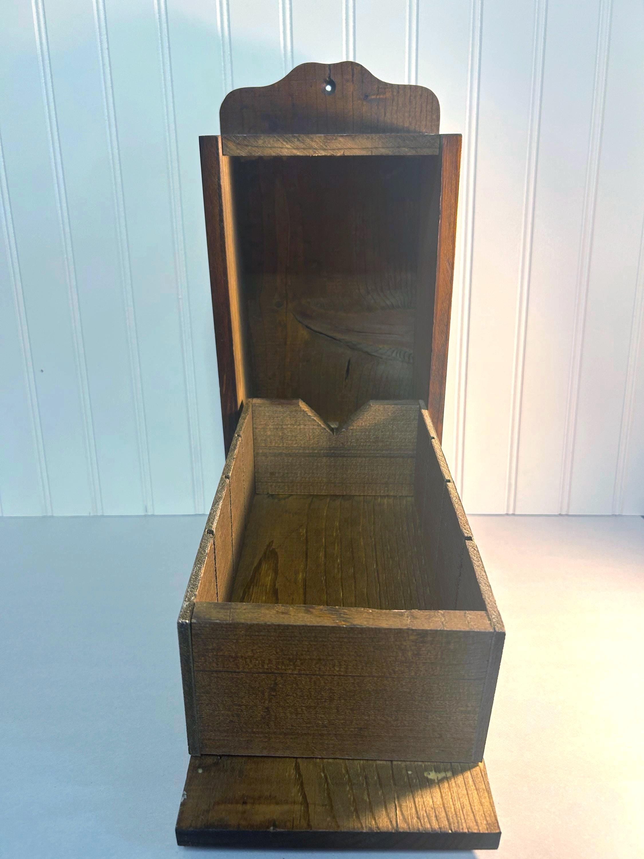 Vintage Wooden Wall Box W/ Knob and Etching on Door 15x 6.5 - Etsy