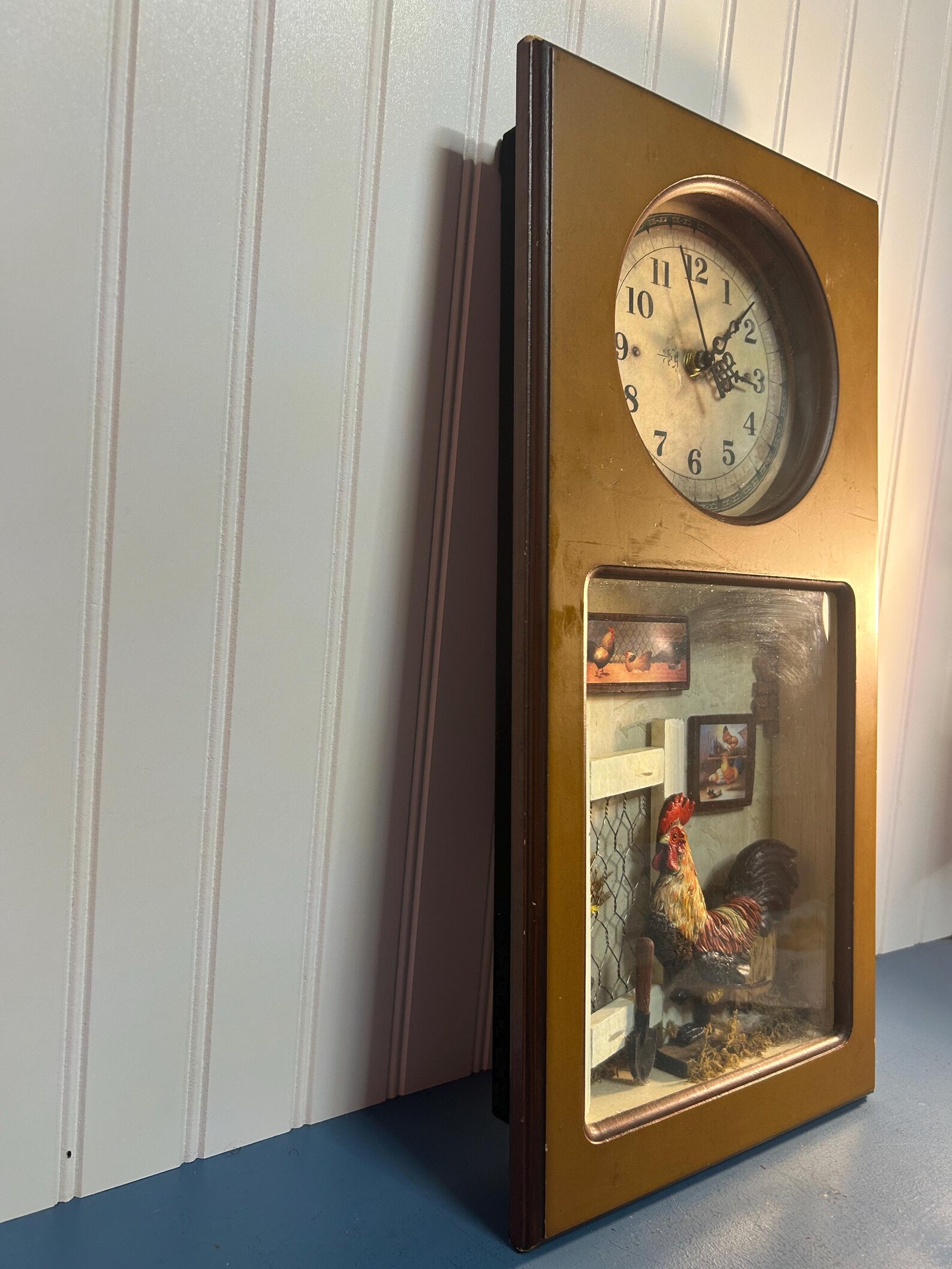 Vintage Rooster Clock 19x 9.5 - Etsy