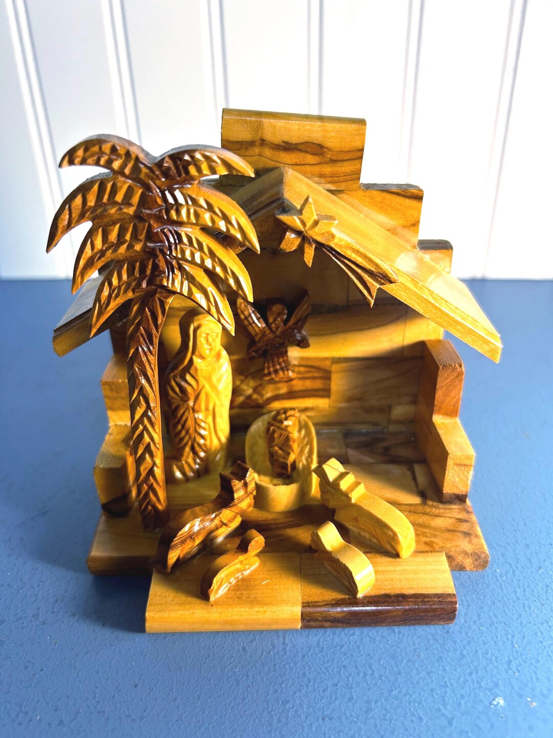 Vintage Miniature Olive-wood Nativity Scene, Bethlehem, Holy Land - Etsy