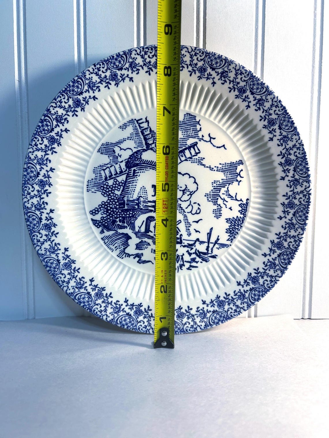 Vintage Blue and White Windmill Plates by Royal China Set of 2 9.25 - Etsy