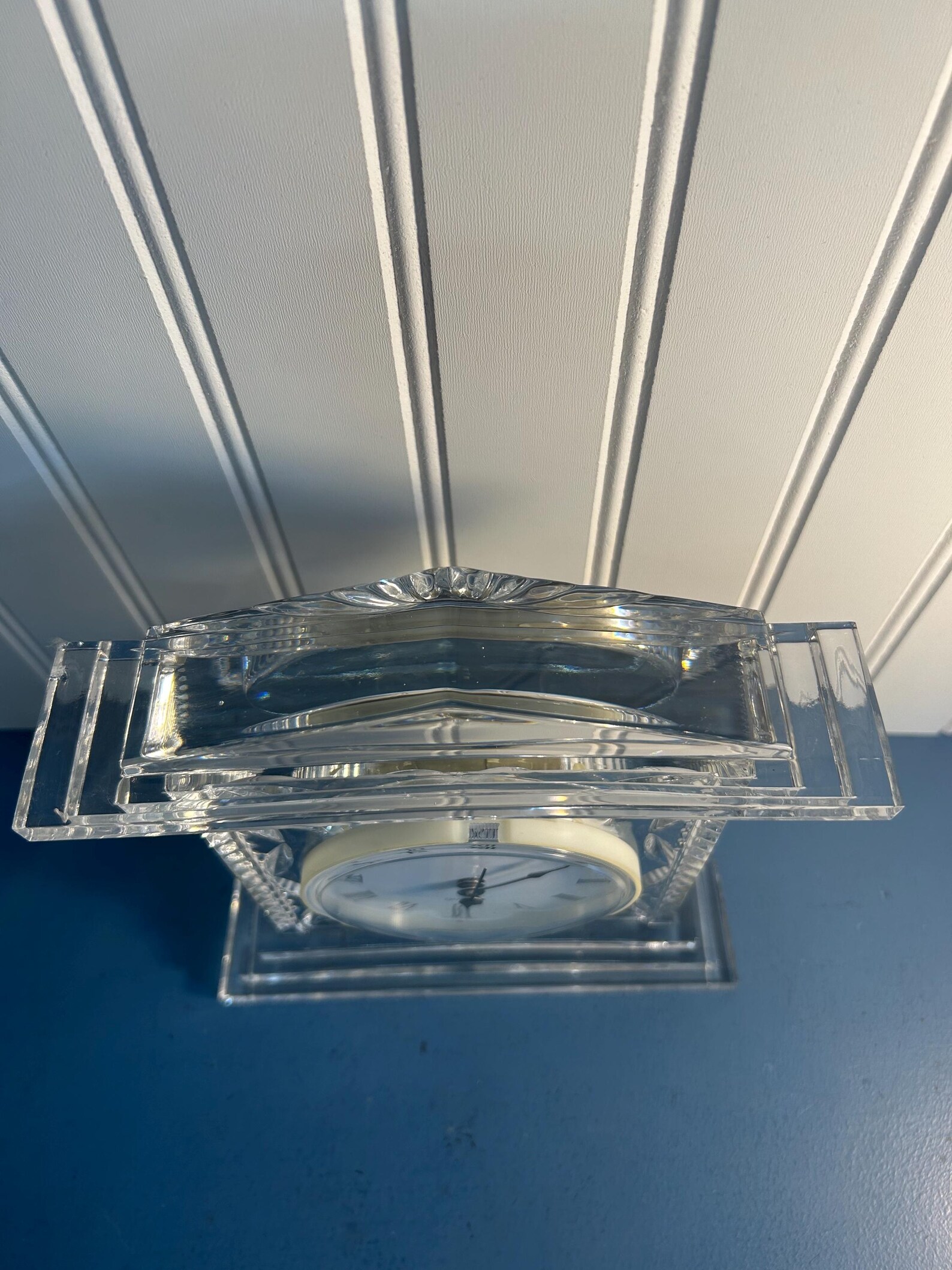 Vintage Crystal Quartz Clock by Royal Limited 9 - Etsy