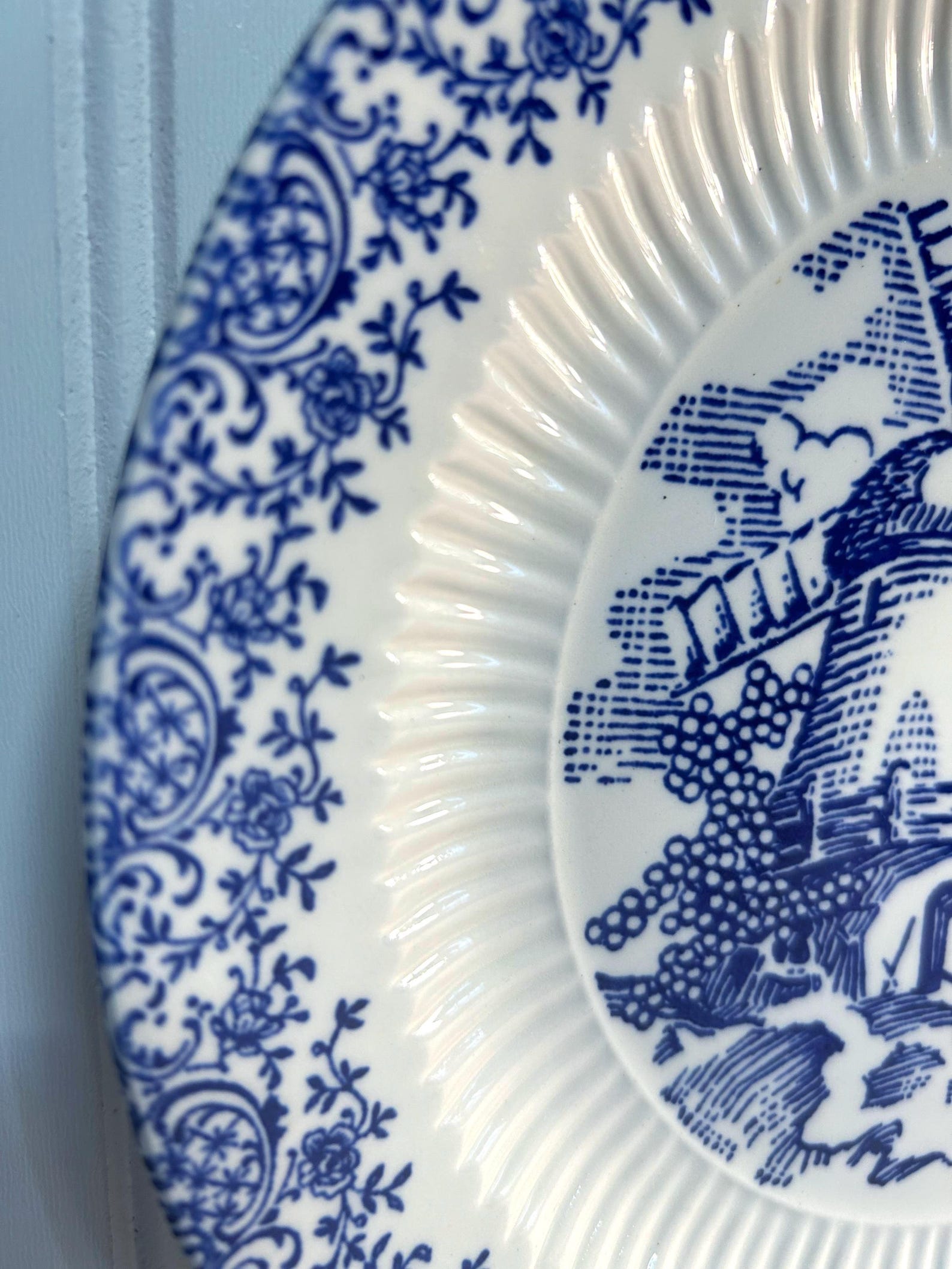 Vintage Blue and White Windmill Plates by Royal China Set of 2 9.25 - Etsy