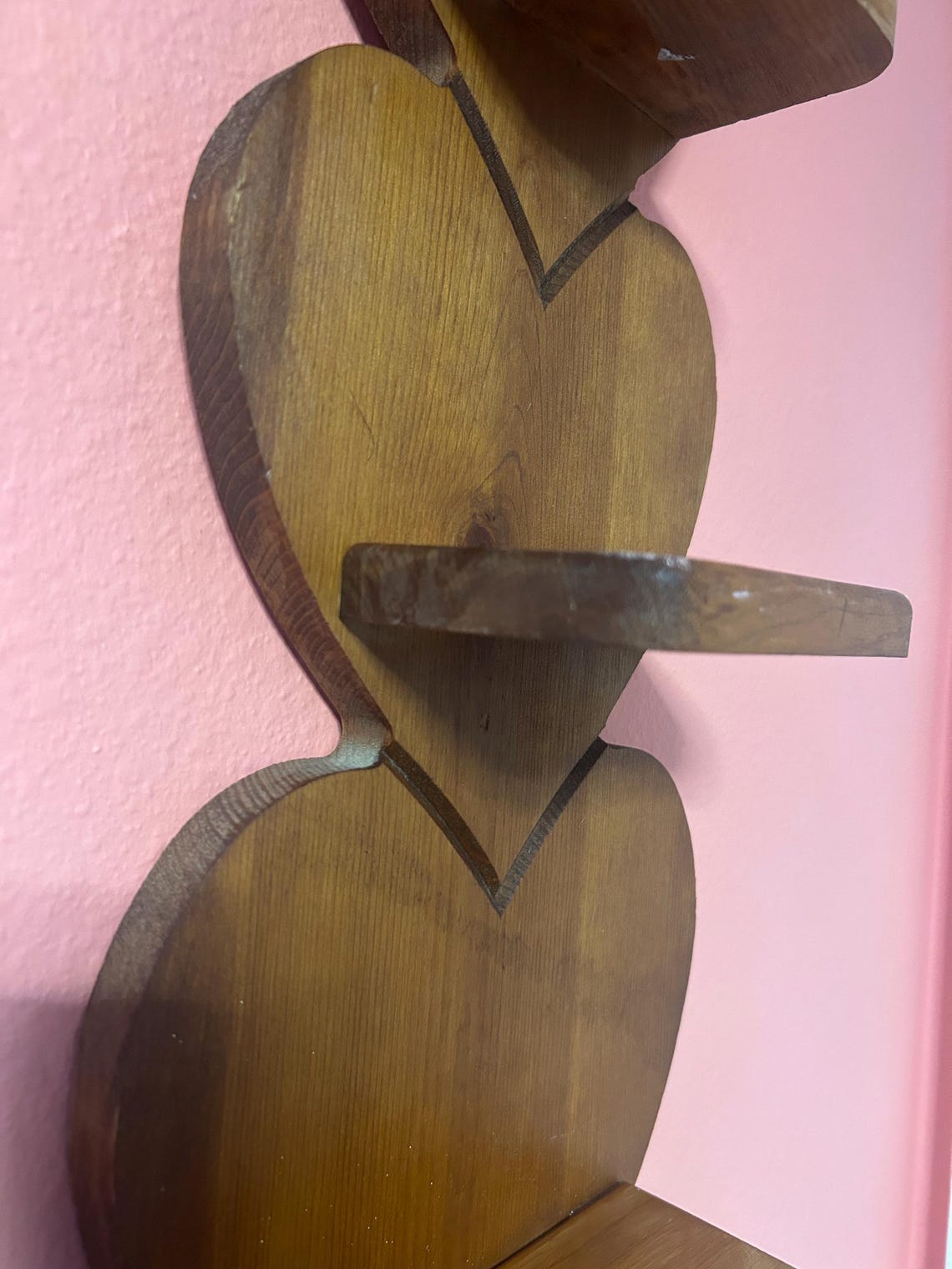 Vintage Solid Wood Wall Heart Shelves ~ Set of (2) - Etsy