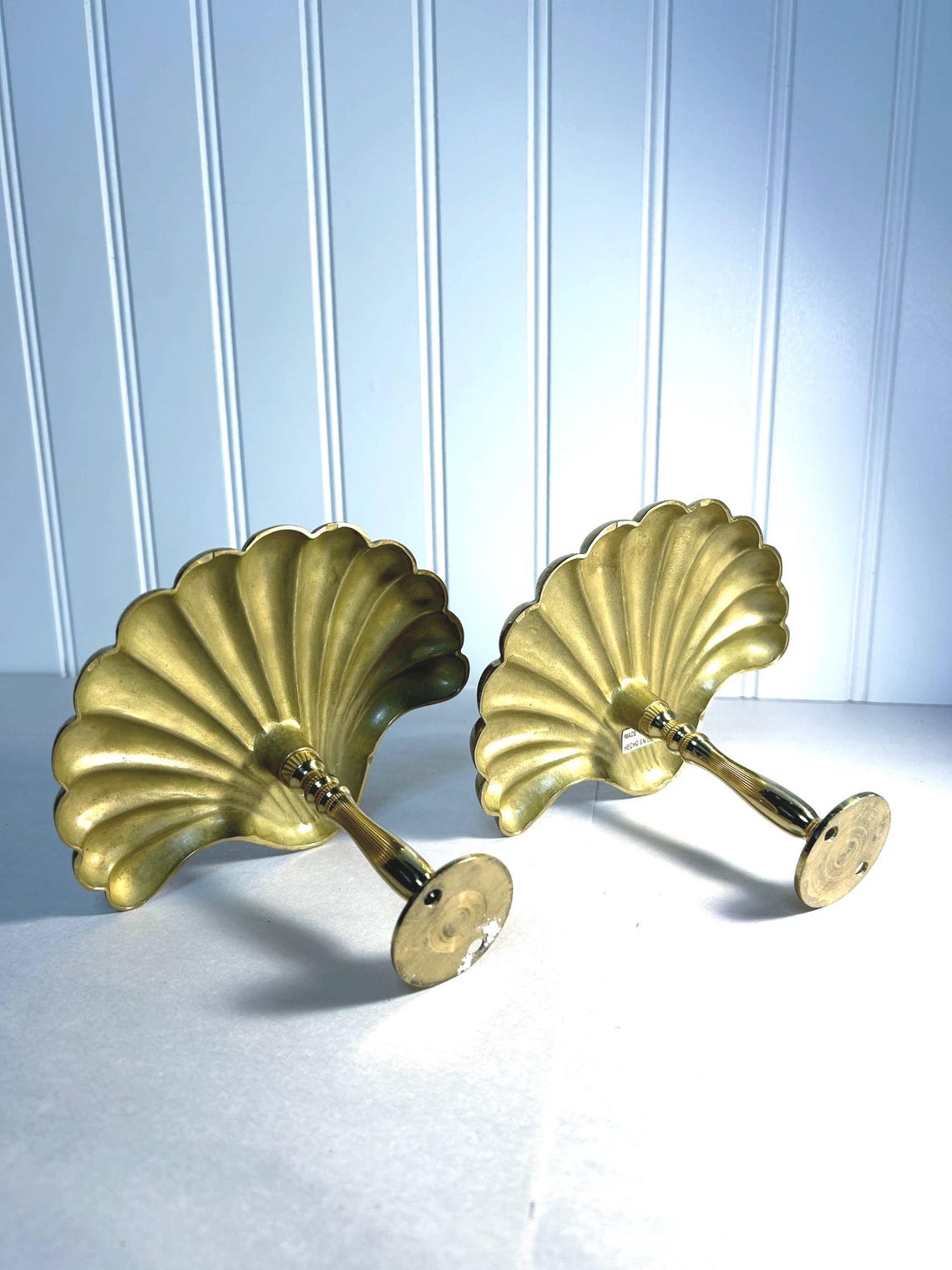 Vintage Brass Shell Drapery Tiebacks Set of 2 - Etsy