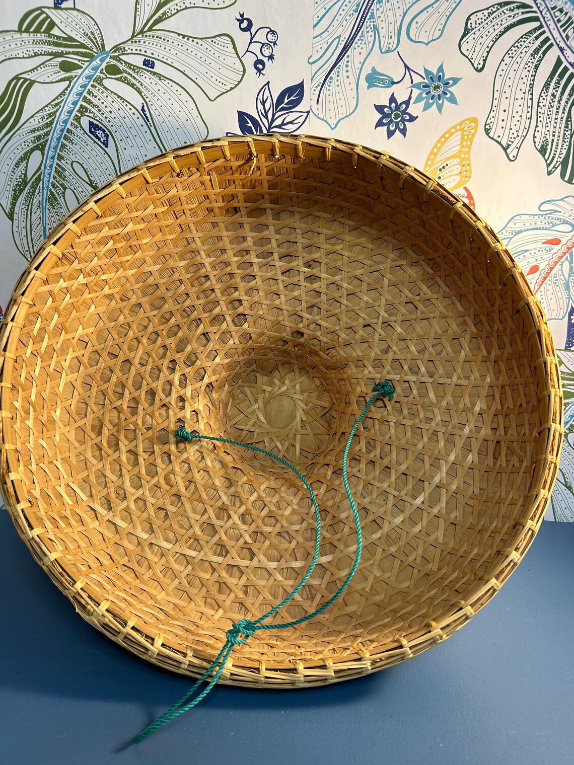 Vintage Asian Wicker Conical Coolie Hat Circa 1940’s/ Rattan Hat ~ 15 ...