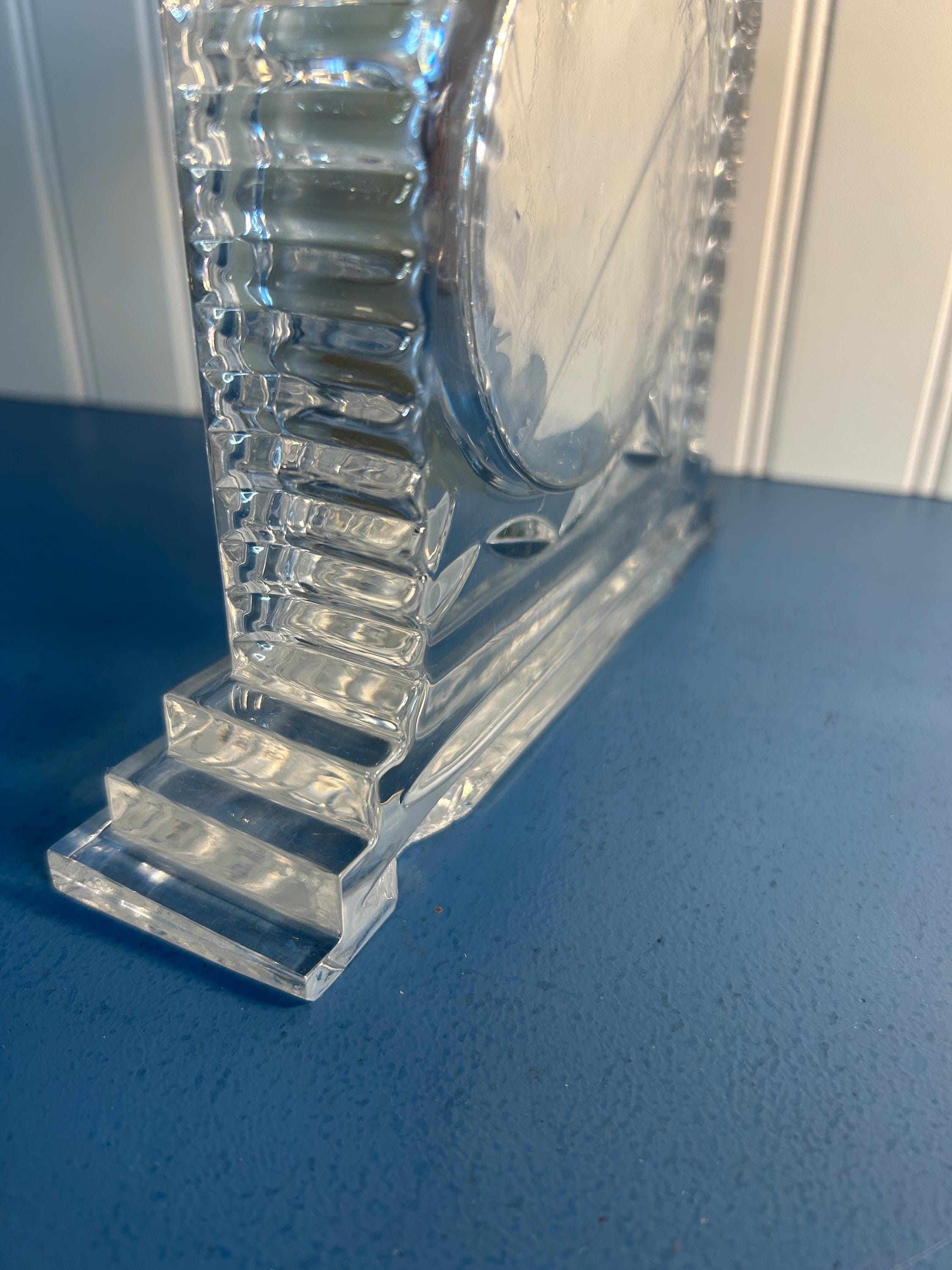 Vintage Crystal Quartz Clock by Royal Limited 9 - Etsy