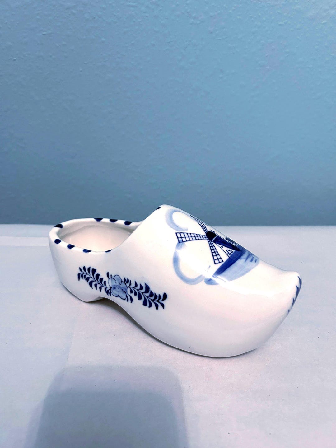 Vintage Blue and White Delft large Clog From Holland 8 - Etsy