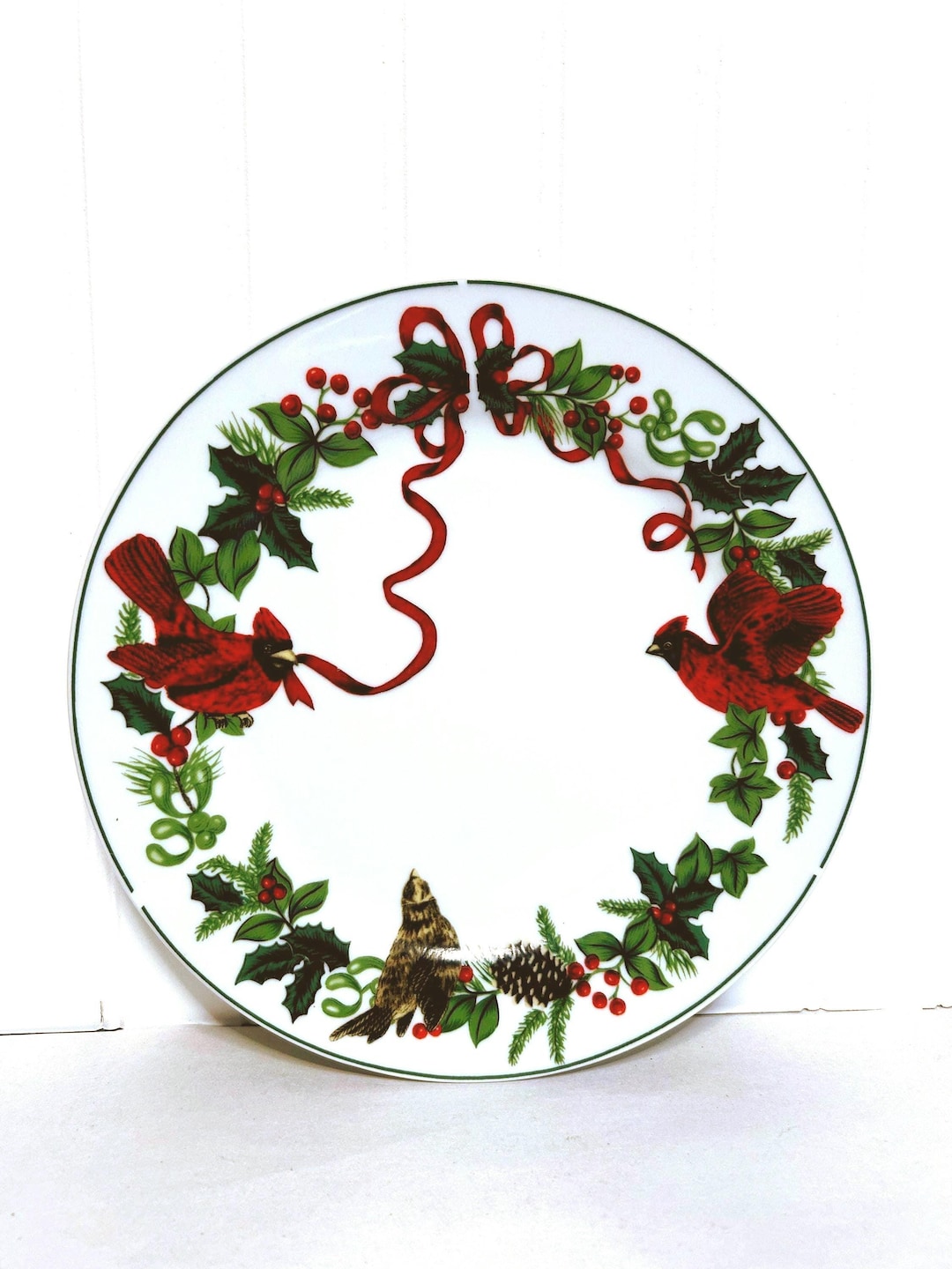 Vintage Christmas Cardinal Bird Plates ~ 10” ~ 3 Pcs - Etsy