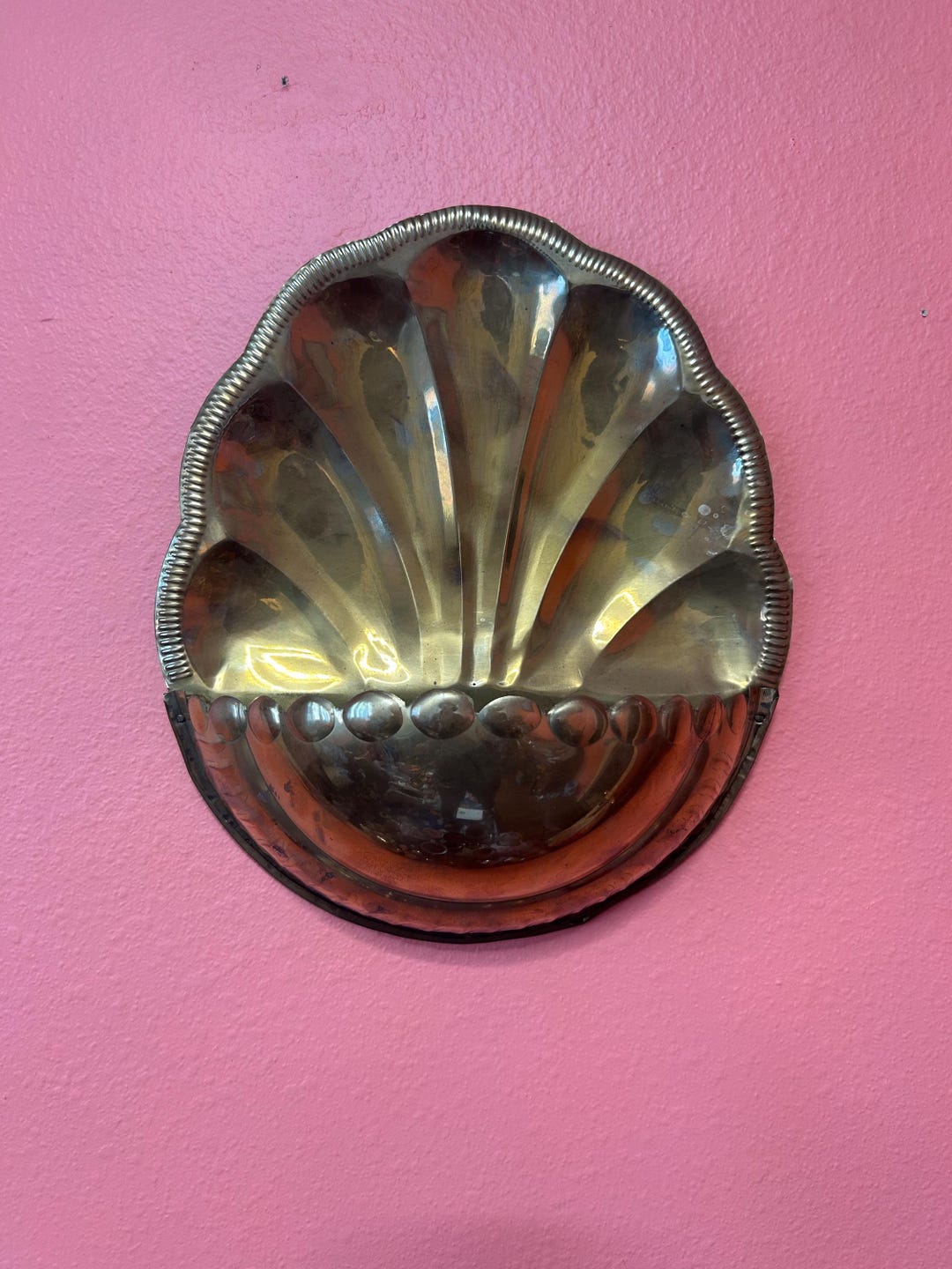 Vintage Brass Wall Pocket W/ Sea Shell Design 13x 11 - Etsy