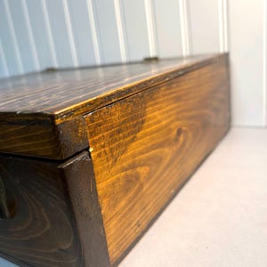 Vintage Tiger Oak Footed Box W/ Handle for Collectables ~ 13.34”x 11.5 ...
