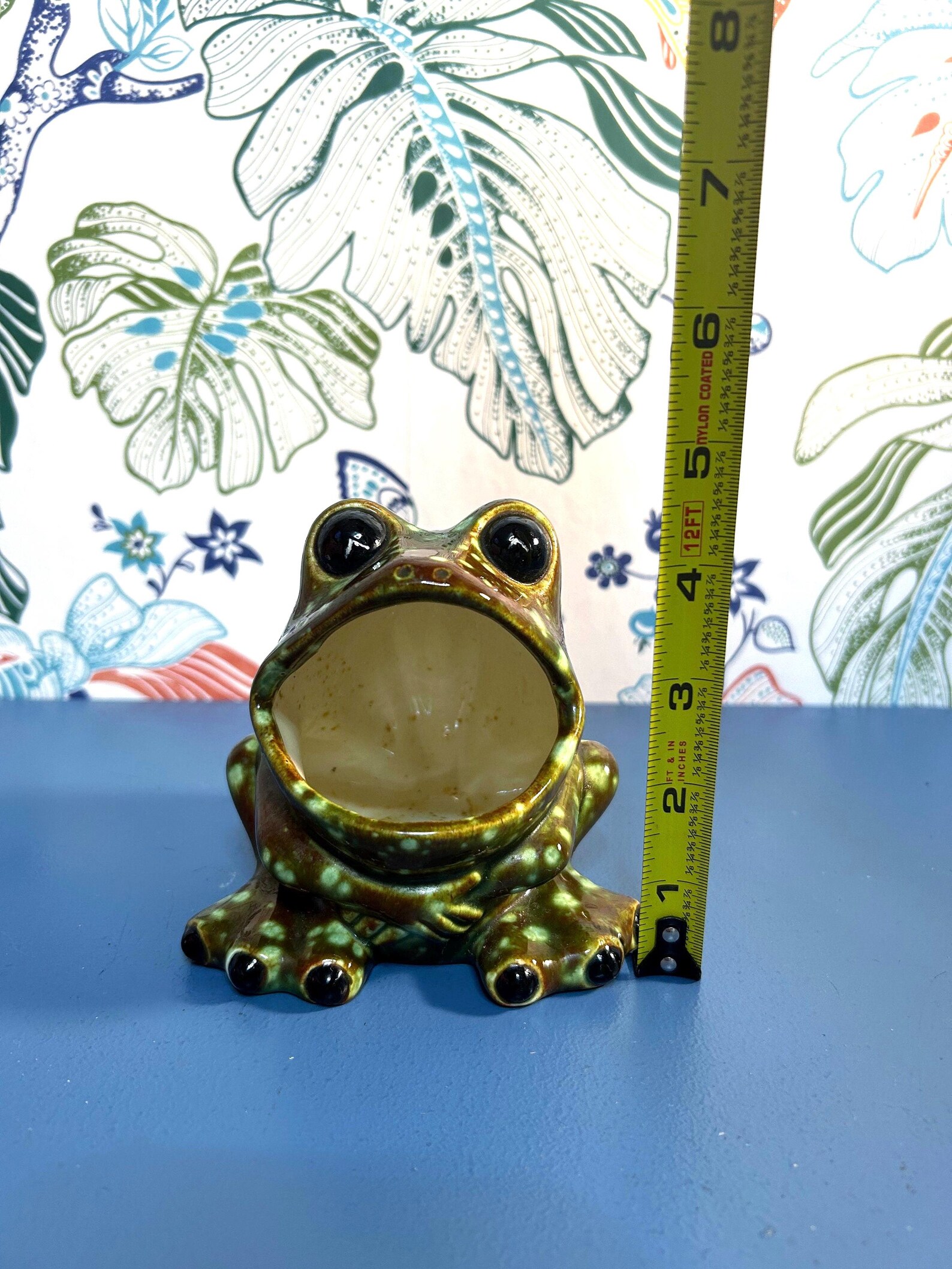 Vintage Froggie Scrubby Holder Retro 1978 Big Black Eyes, Dark and Lime ...