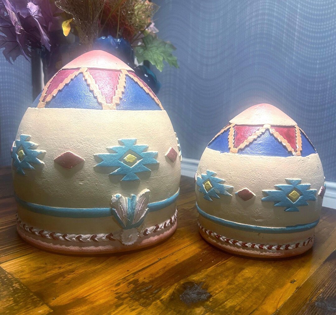 Vintage Native Pottery, Planter/ Vase Southwestern ~ Set of 2 - Etsy