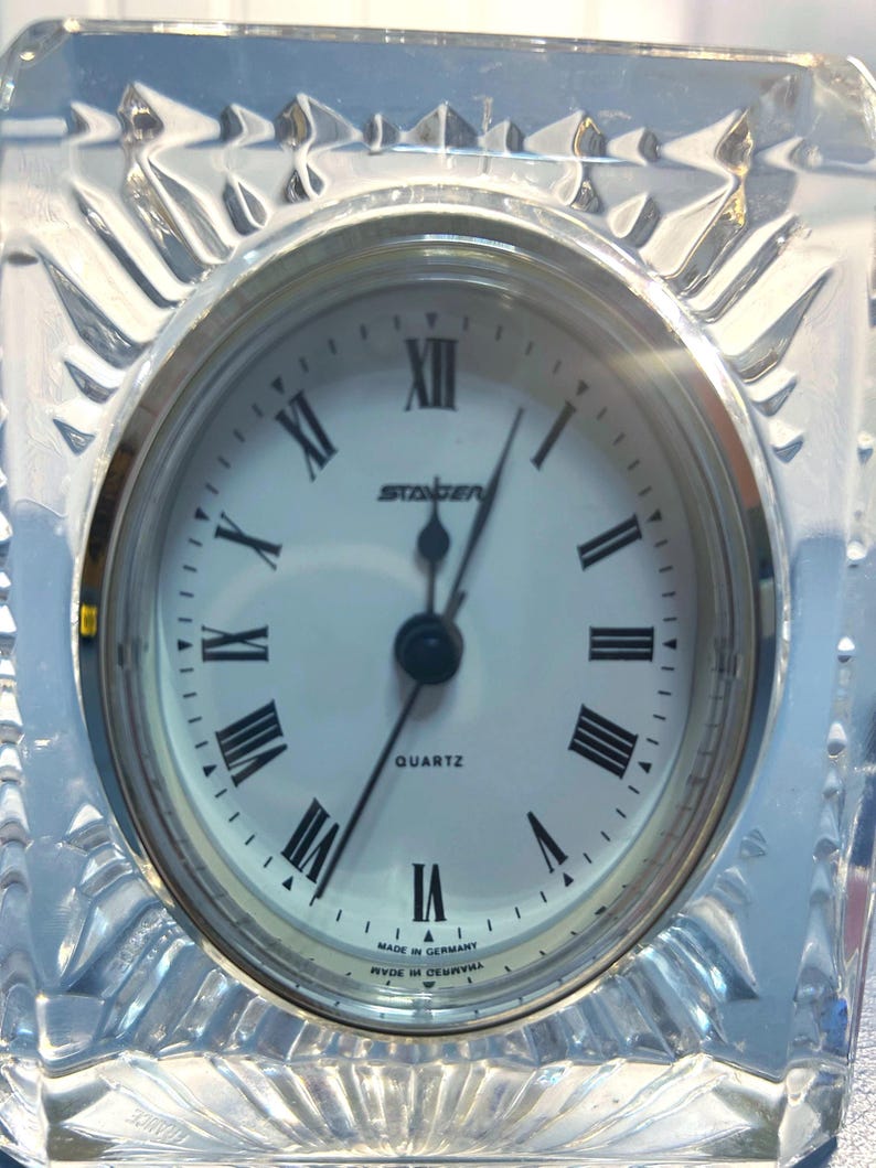 Vintage Stager Crystal Clock, Made in Germany ~ 5”x 4” - Etsy