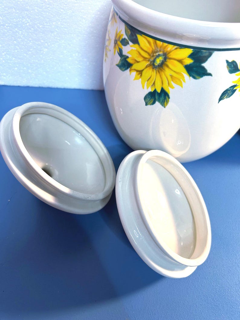 Vintage Sunflower Canister by Thomson Pottery~ Set of (2) - Etsy
