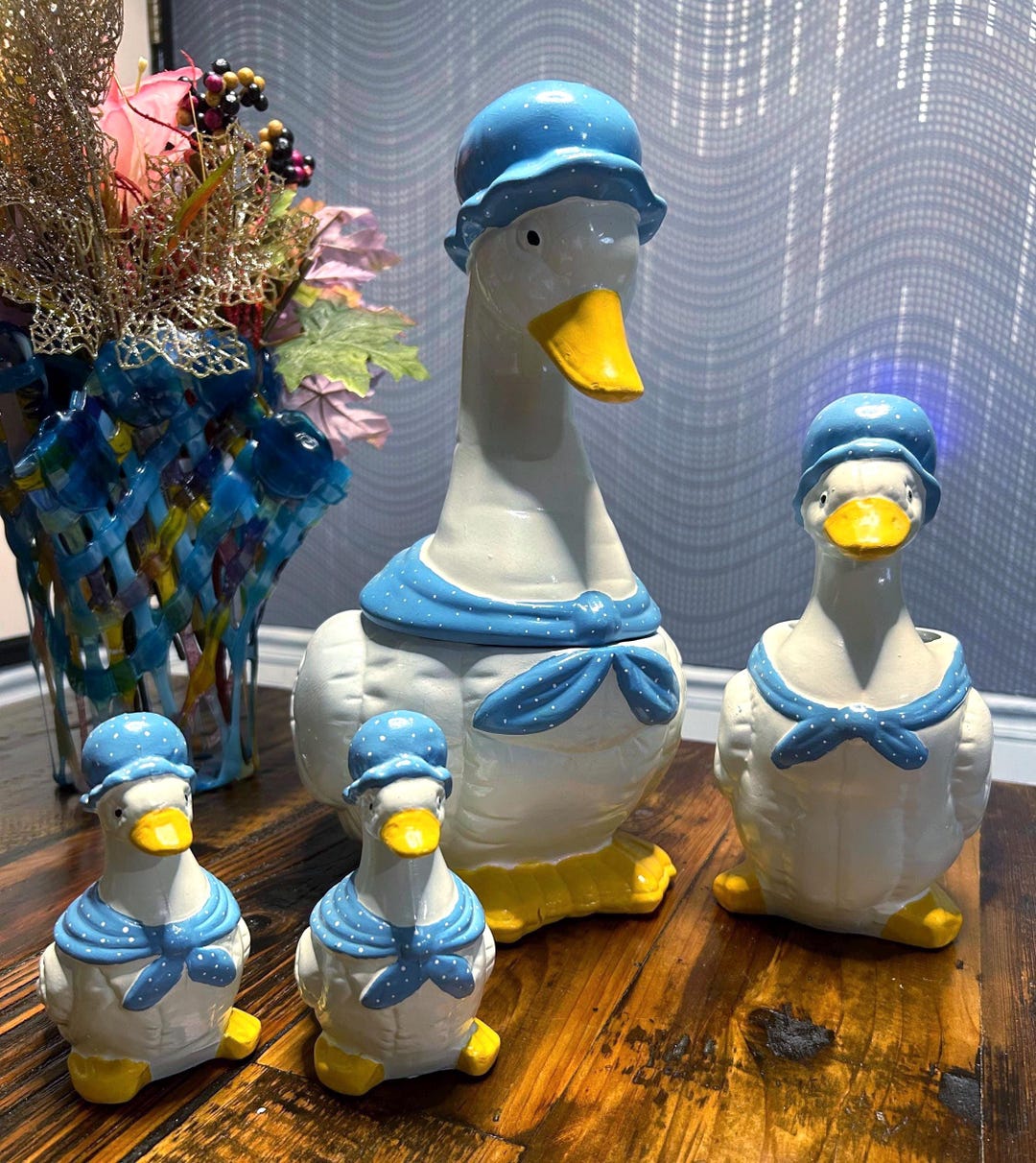 Vintage Mother Goose Cookie Jar and Babies, Planter, Salt and Pepper ...