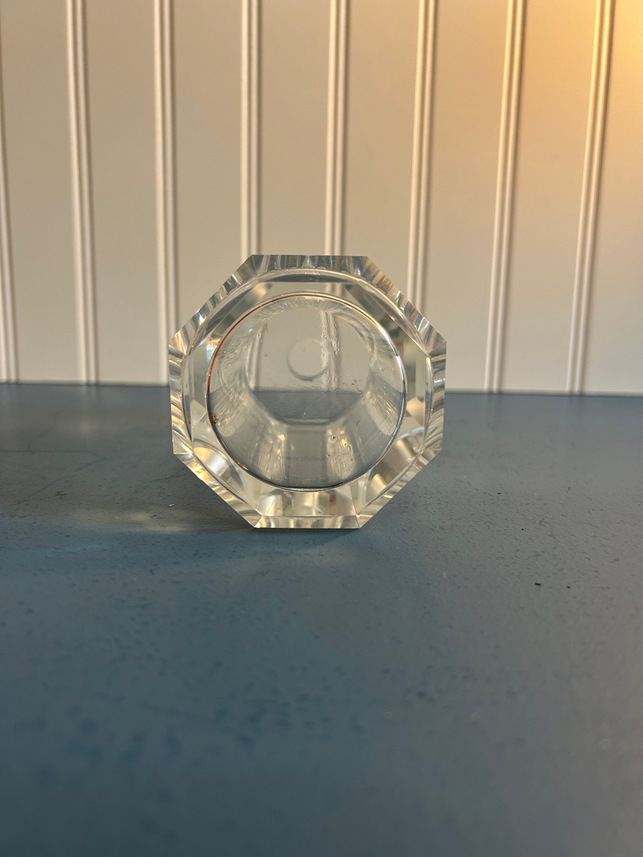 Vintage Crystal Vase Octagonal Prism Shape 5x 2.5 - Etsy