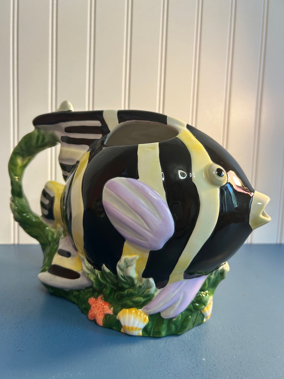 Sakura CLARE MURRAY Tropical Fish Creamer Water Pitcher Hand Painted - Etsy