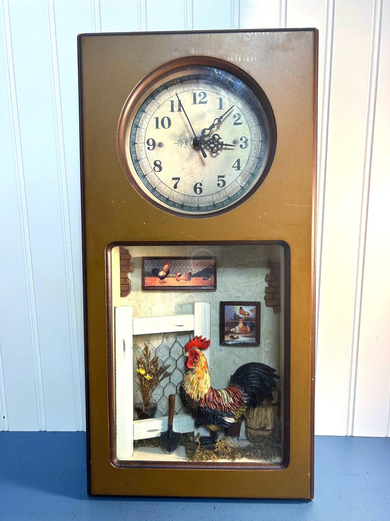 Vintage Rooster Clock ~ 19”x 9.5” - Etsy