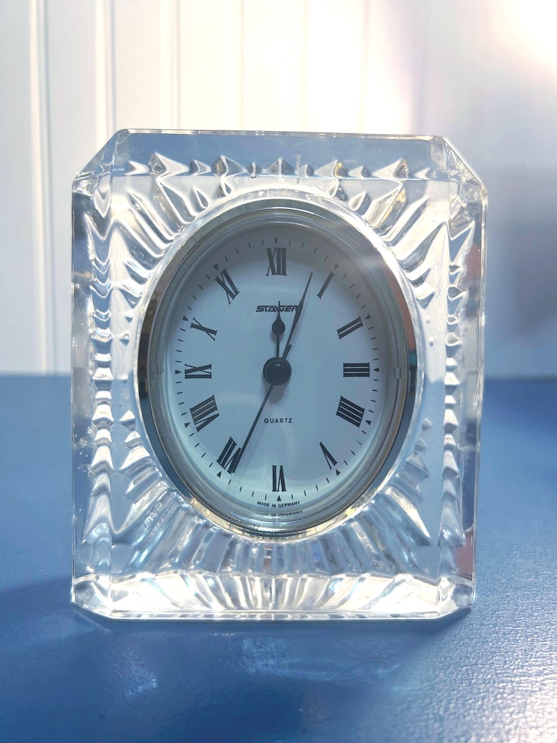 Vintage Stager Crystal Clock, Made in Germany ~ 5”x 4” - Etsy
