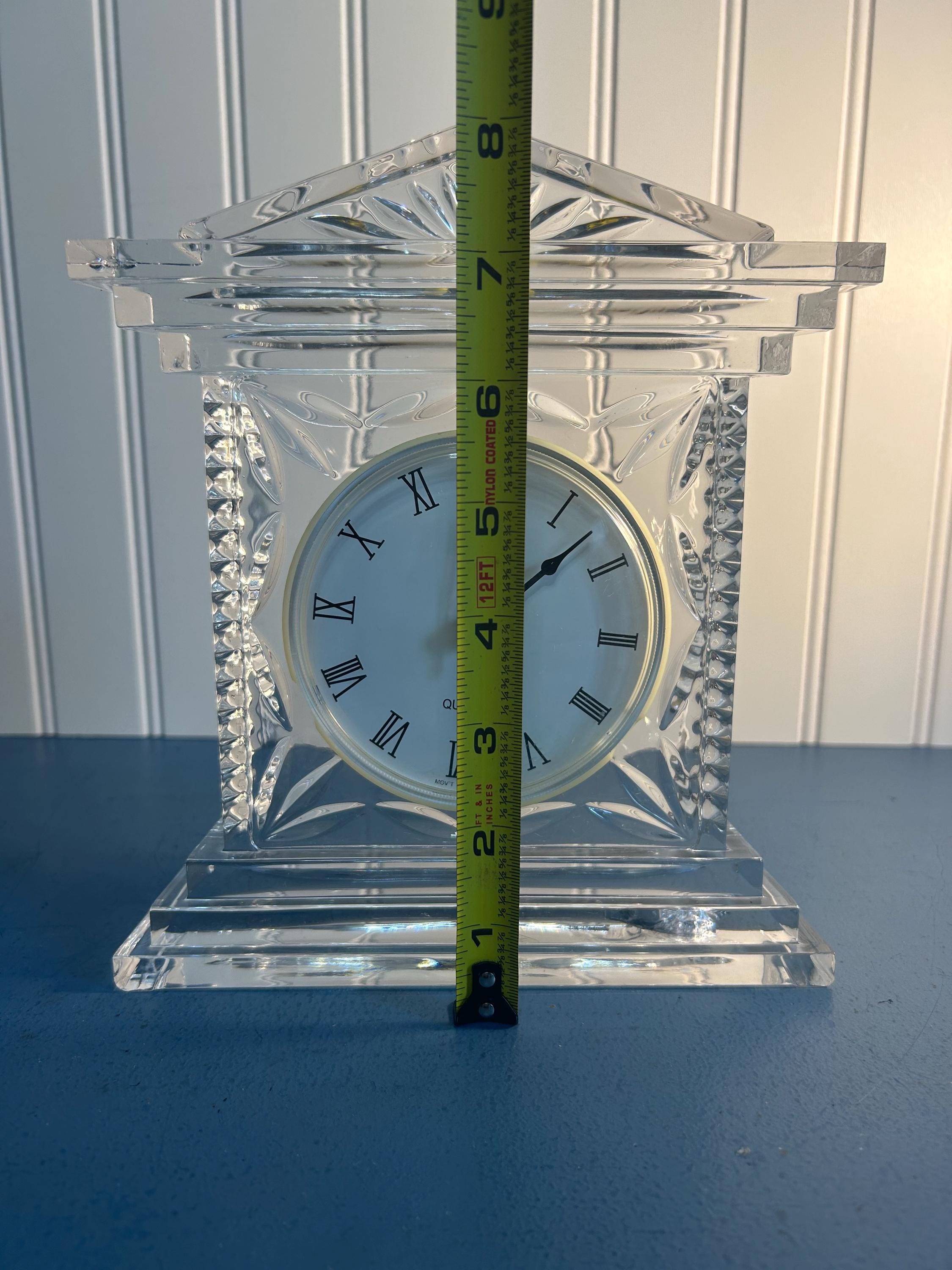 Vintage Crystal Quartz Clock by Royal Limited 9 - Etsy