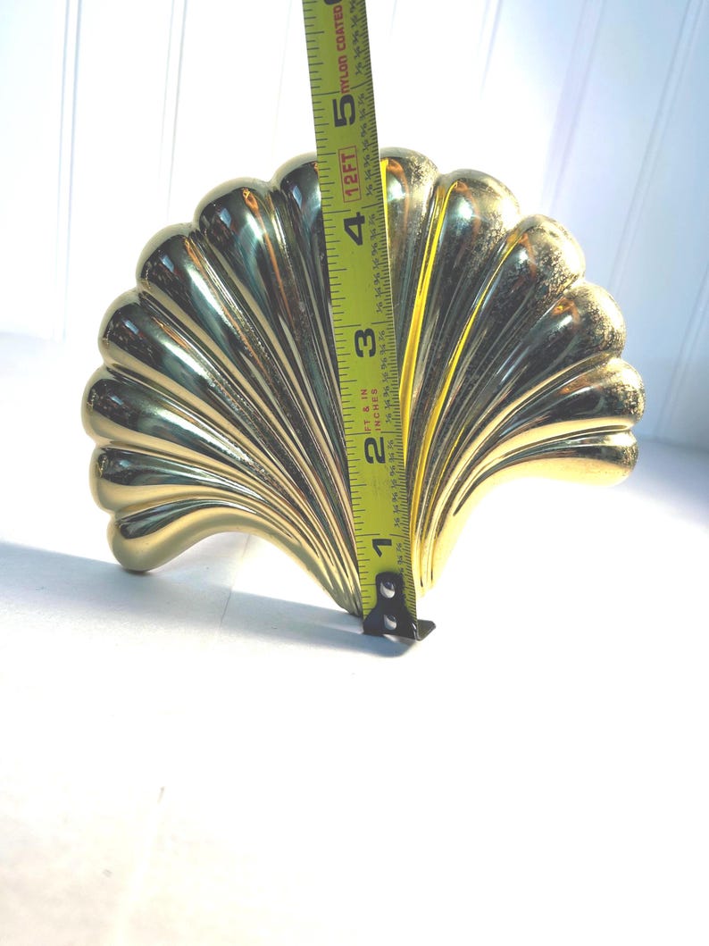 Vintage Brass Shell Drapery Tiebacks Set of 2 - Etsy