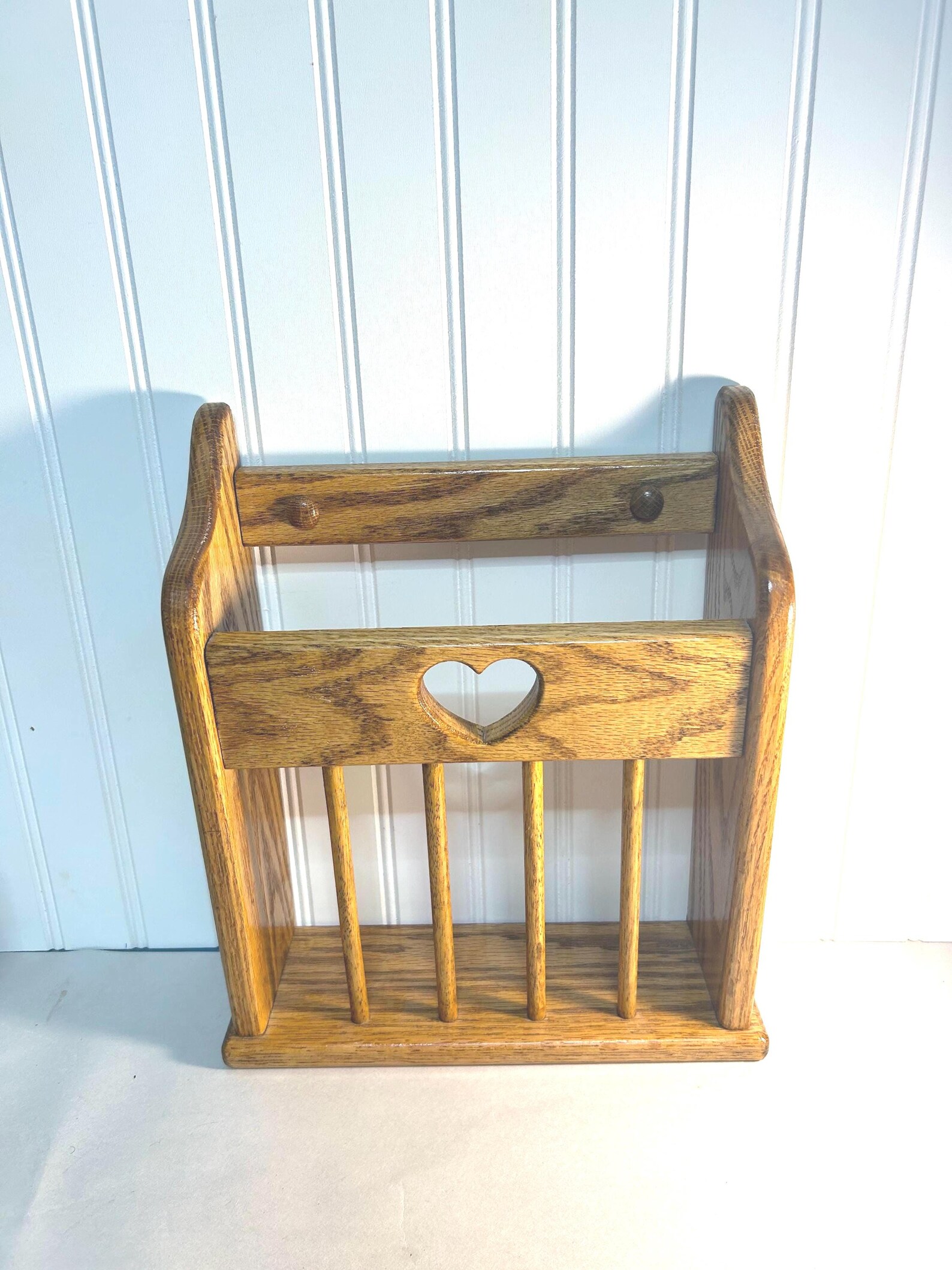 Vintage Wooden Wall Magazine Rack W/ Heart Cut Out 12.5 - Etsy