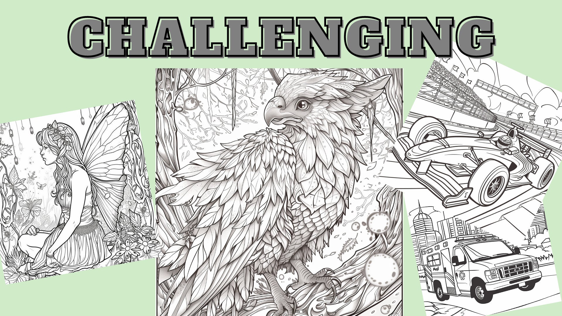 130 Creative Coloring Pages for Kids, Varied Difficulty Levels ...